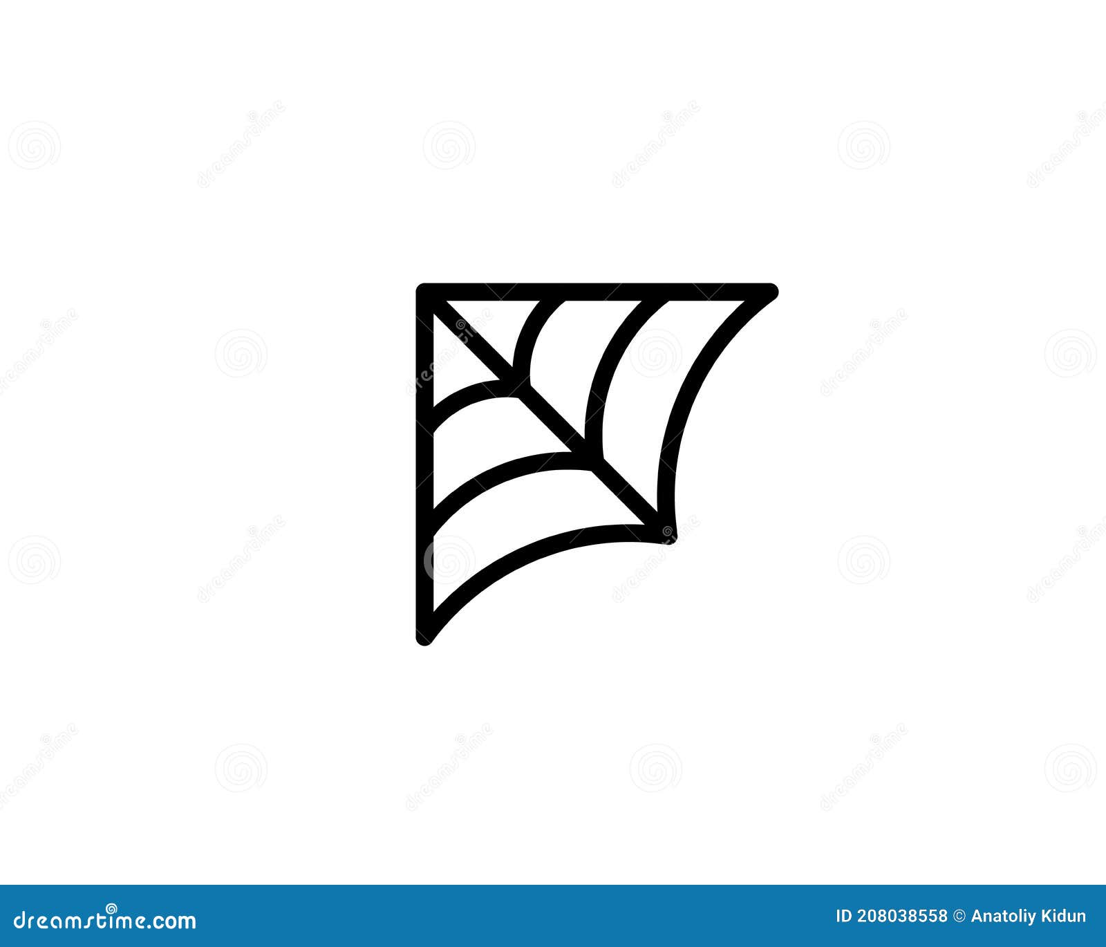 Spider Web Minimalistic Flat Line Outline Stroke Icon Pictogram Symbol ...