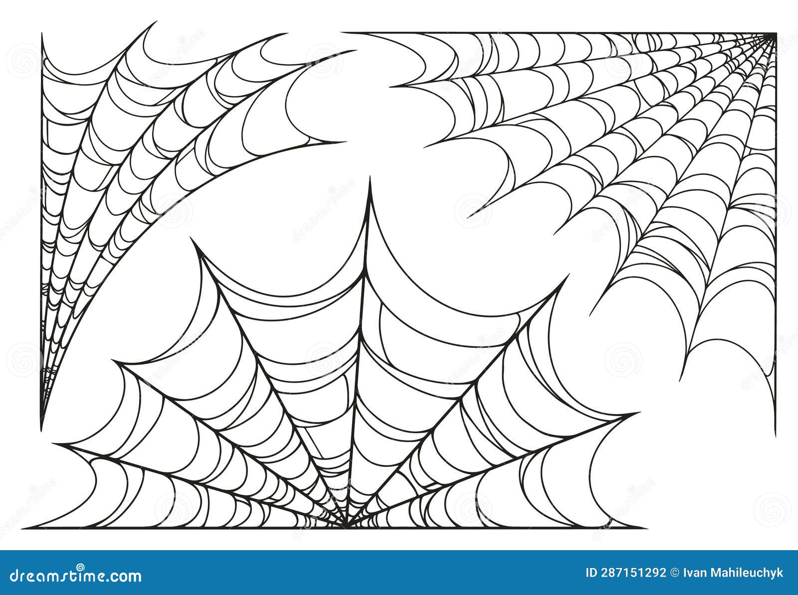 Spider Web Monochrome Set Labels Stock Vector - Illustration of holiday ...