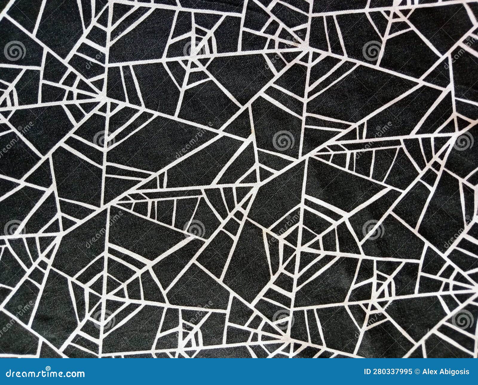 Spider Web Pattern on Black Fabric Stock Image - Image of spiderweb ...
