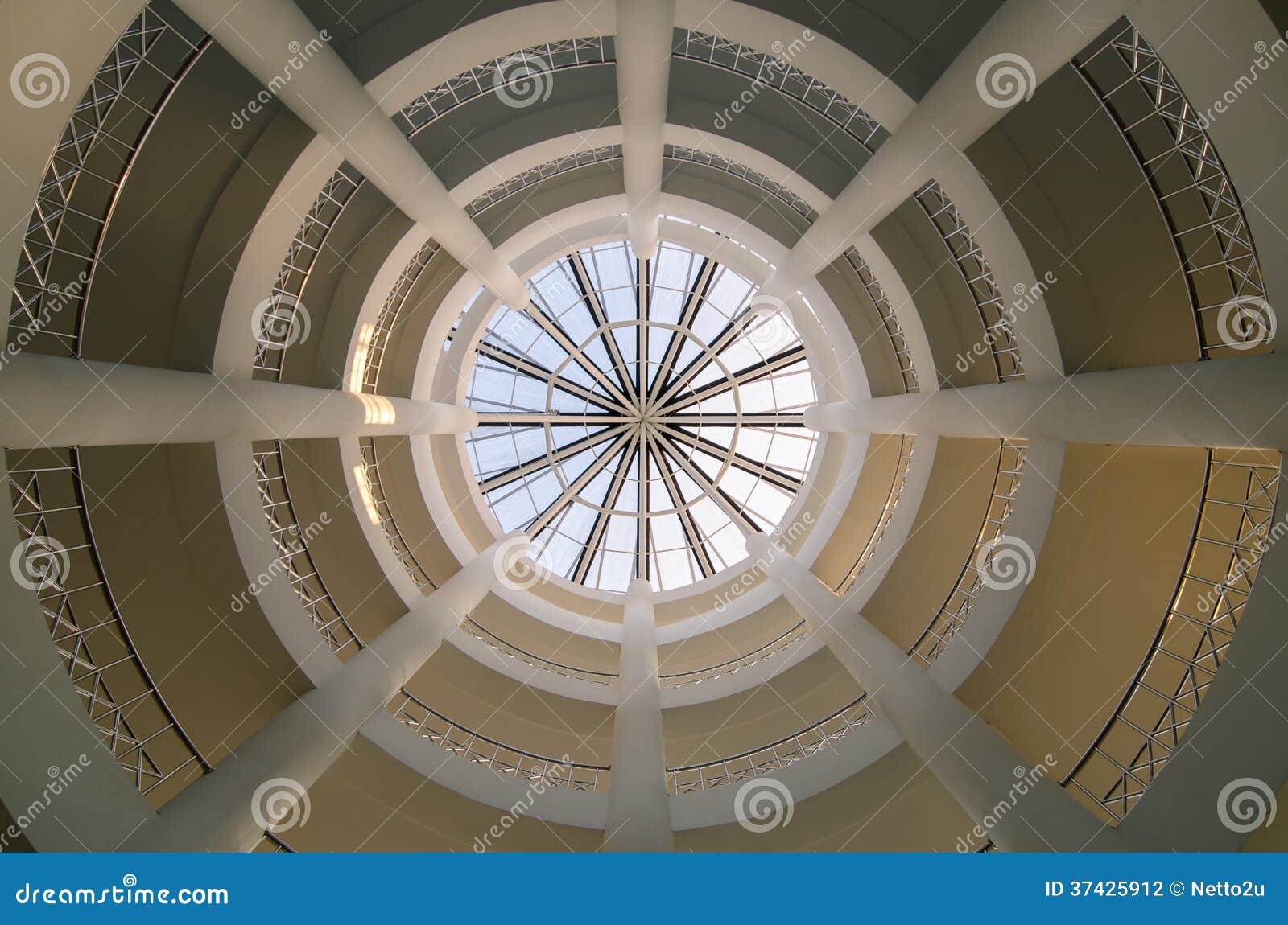 Spider Web Pattern Inside Dome Building Stock Photo - Image of roof ...