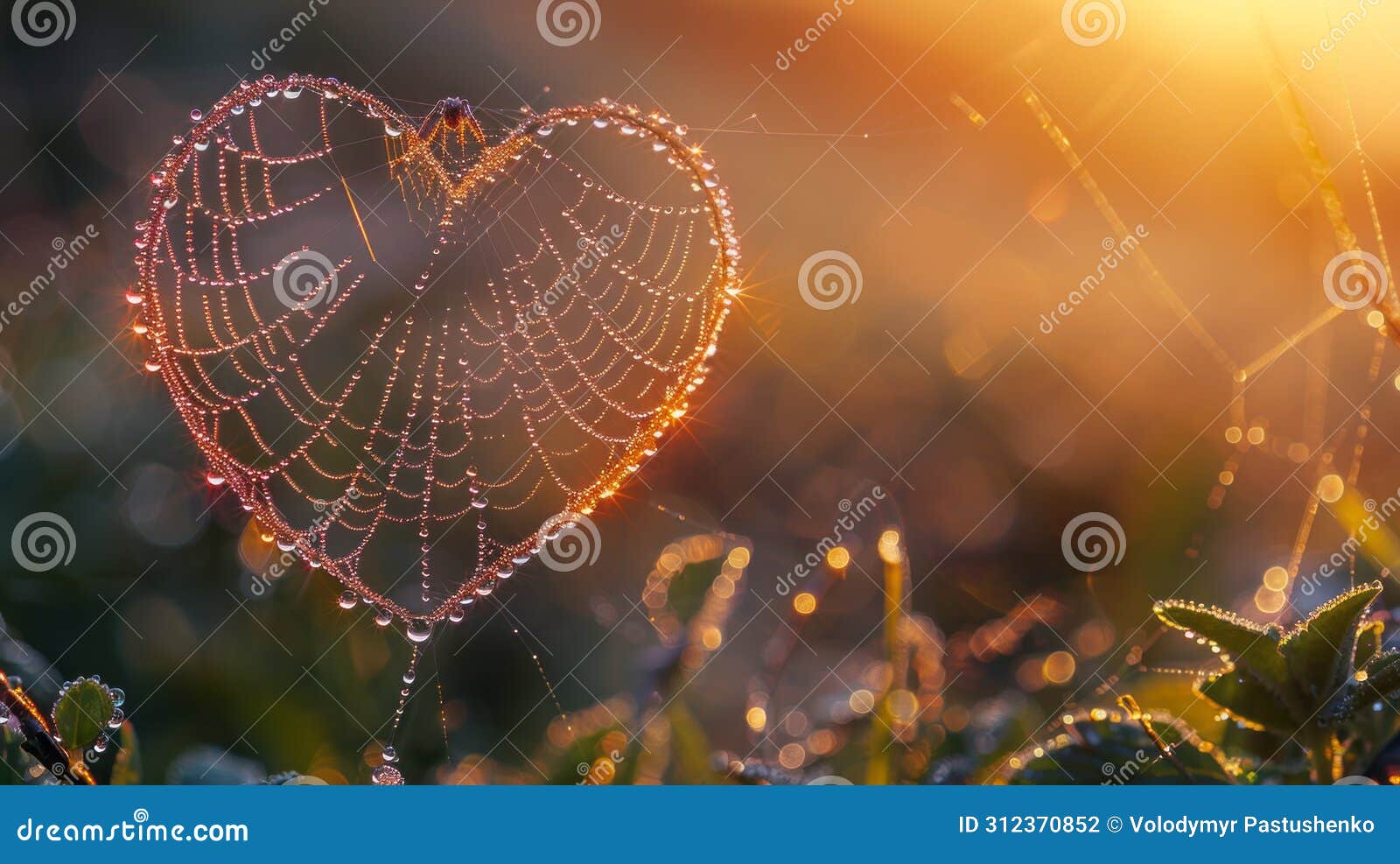 Spider Web Shaped Like Heart Stock Photo - Image of string, generated ...