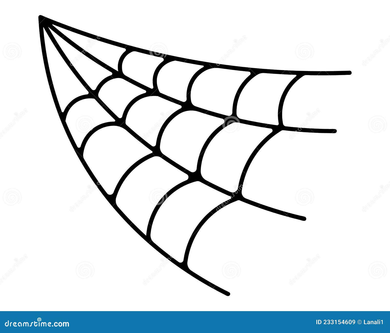 Spider Web. Silhouette. Cobweb in the Form of an Angle. Vector ...