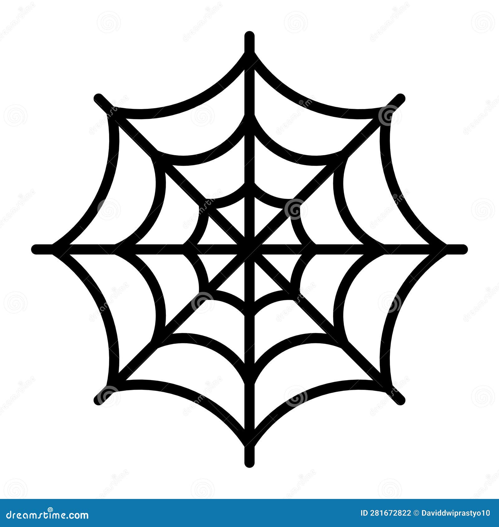 Spider Web Silhouette Vector Stock Vector - Illustration of isolated ...