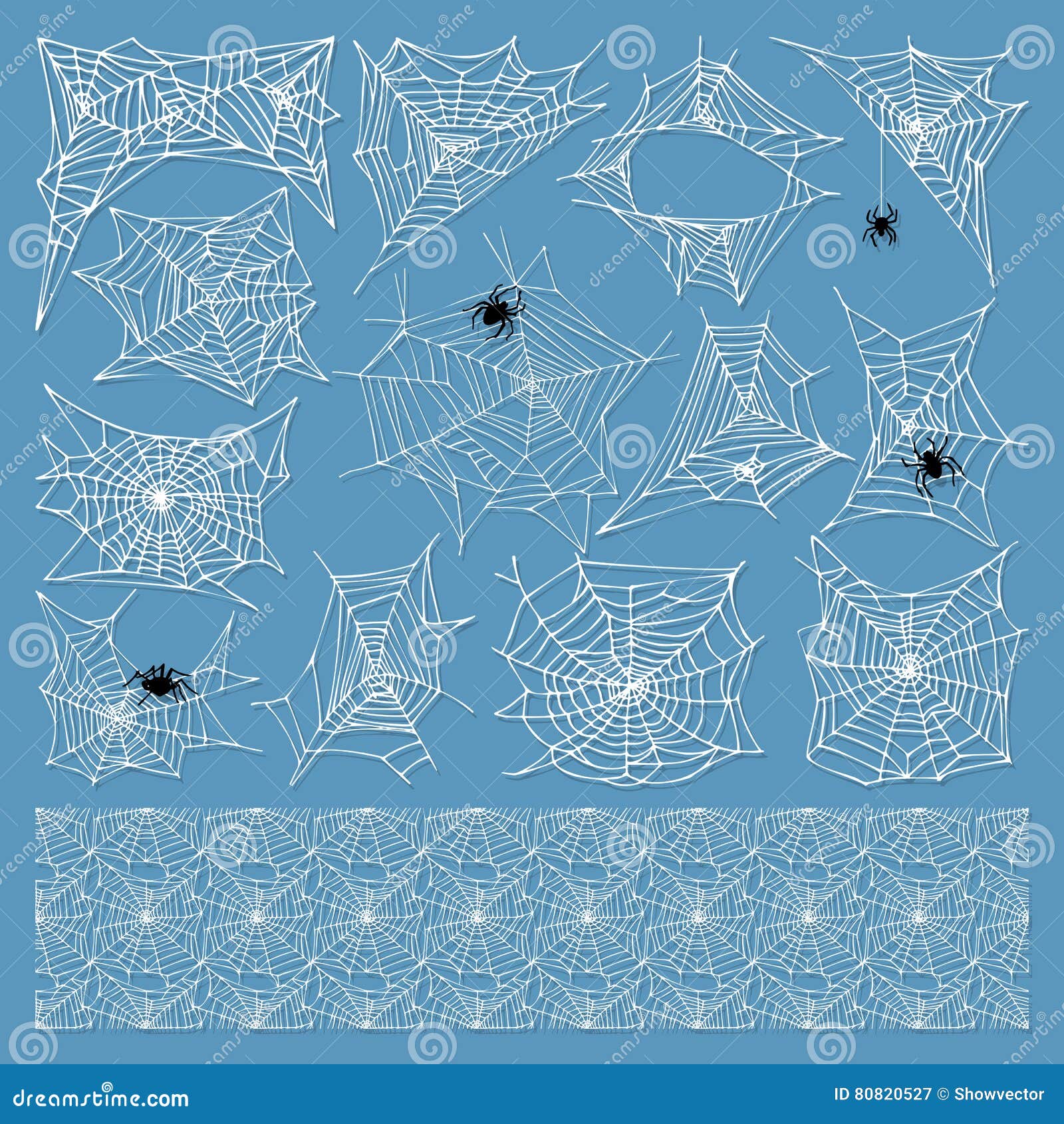 Spider Web Silhouette Vector Set Stock Vector - Illustration of ...