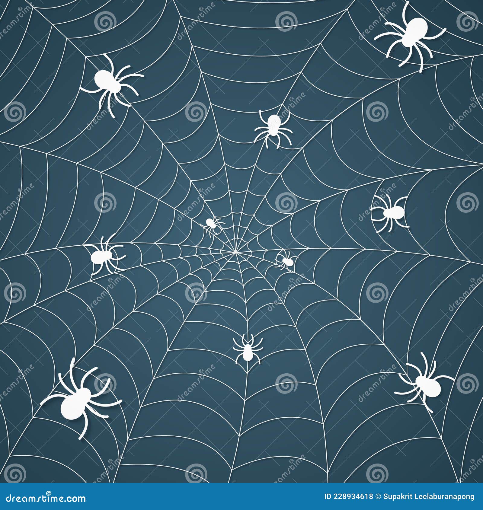 Spider Web with Spider, Cobweb Pattern Background Stock Vector ...
