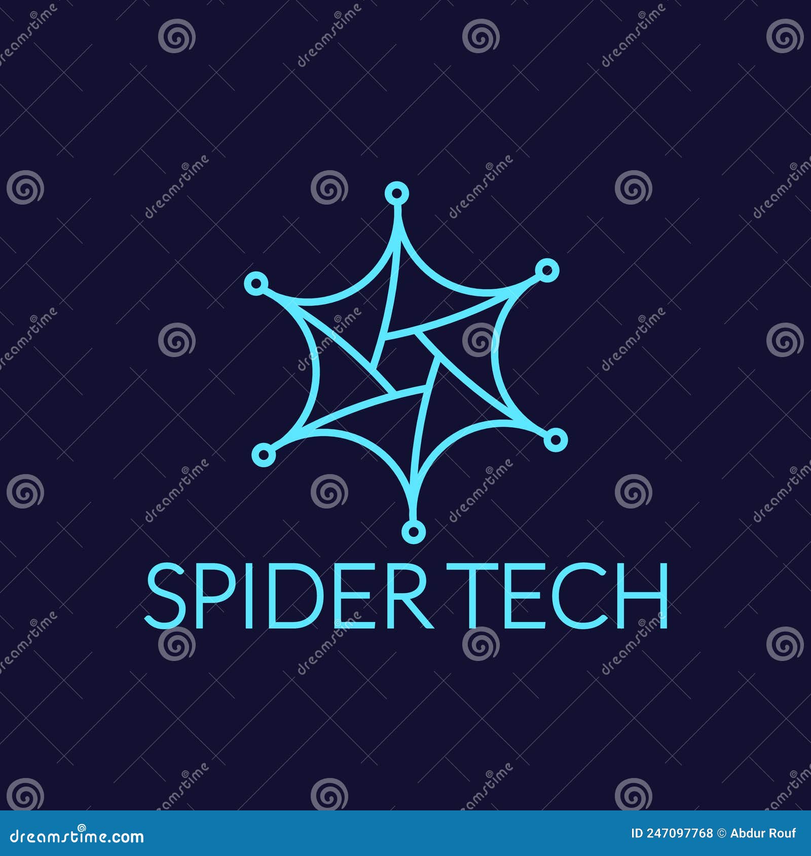 Spider Web Tech Logo Design Stock Vector - Illustration of modern ...