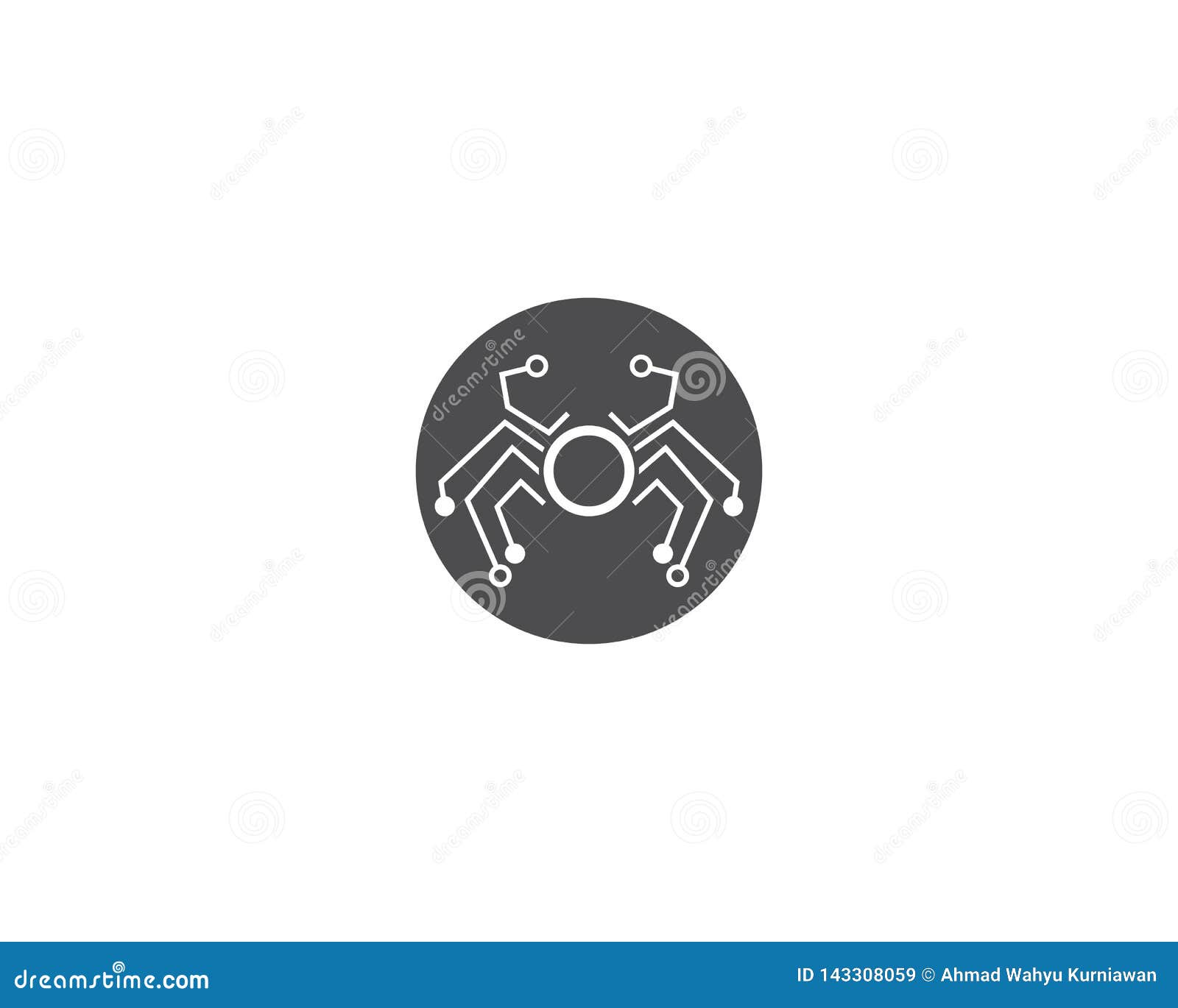 Spider web Technology logo stock vector. Illustration of sign - 143308059