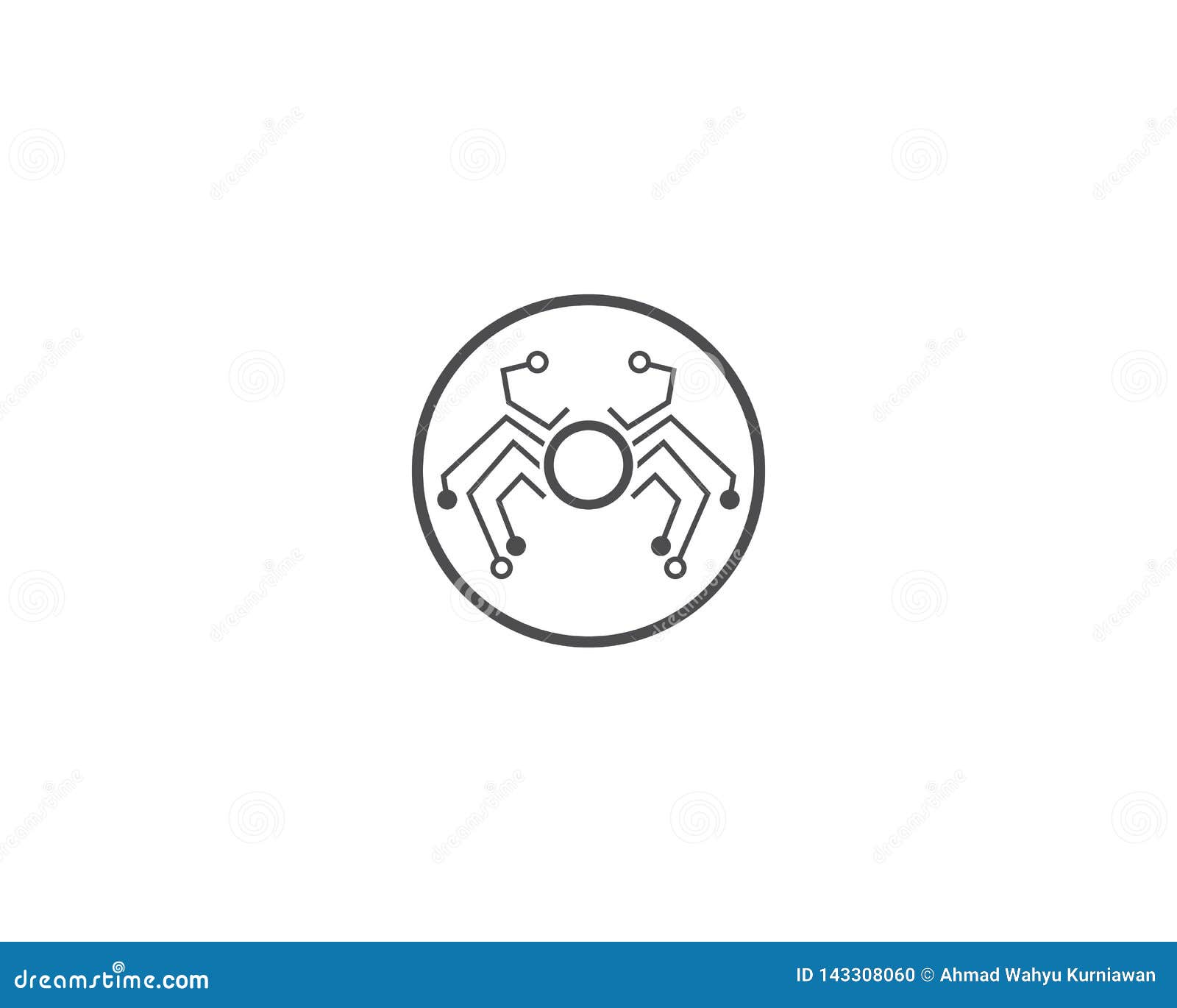 Spider web Technology logo stock vector. Illustration of design - 143308060