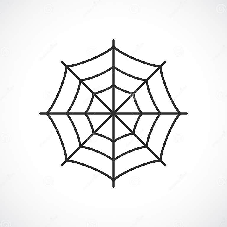 Spider Web Vector Pictogram Stock Vector - Illustration of circular ...
