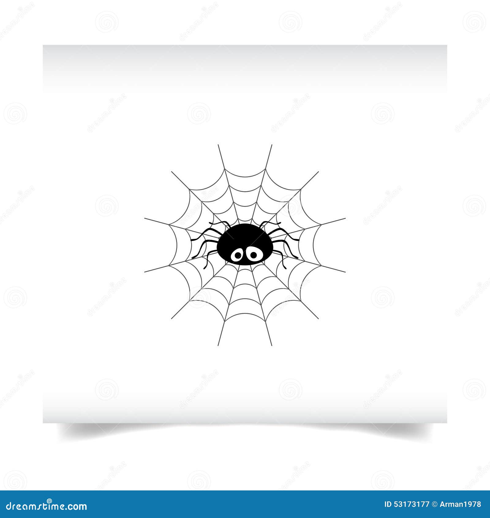 Spider web stock vector. Illustration of contour, cobweb - 53173177