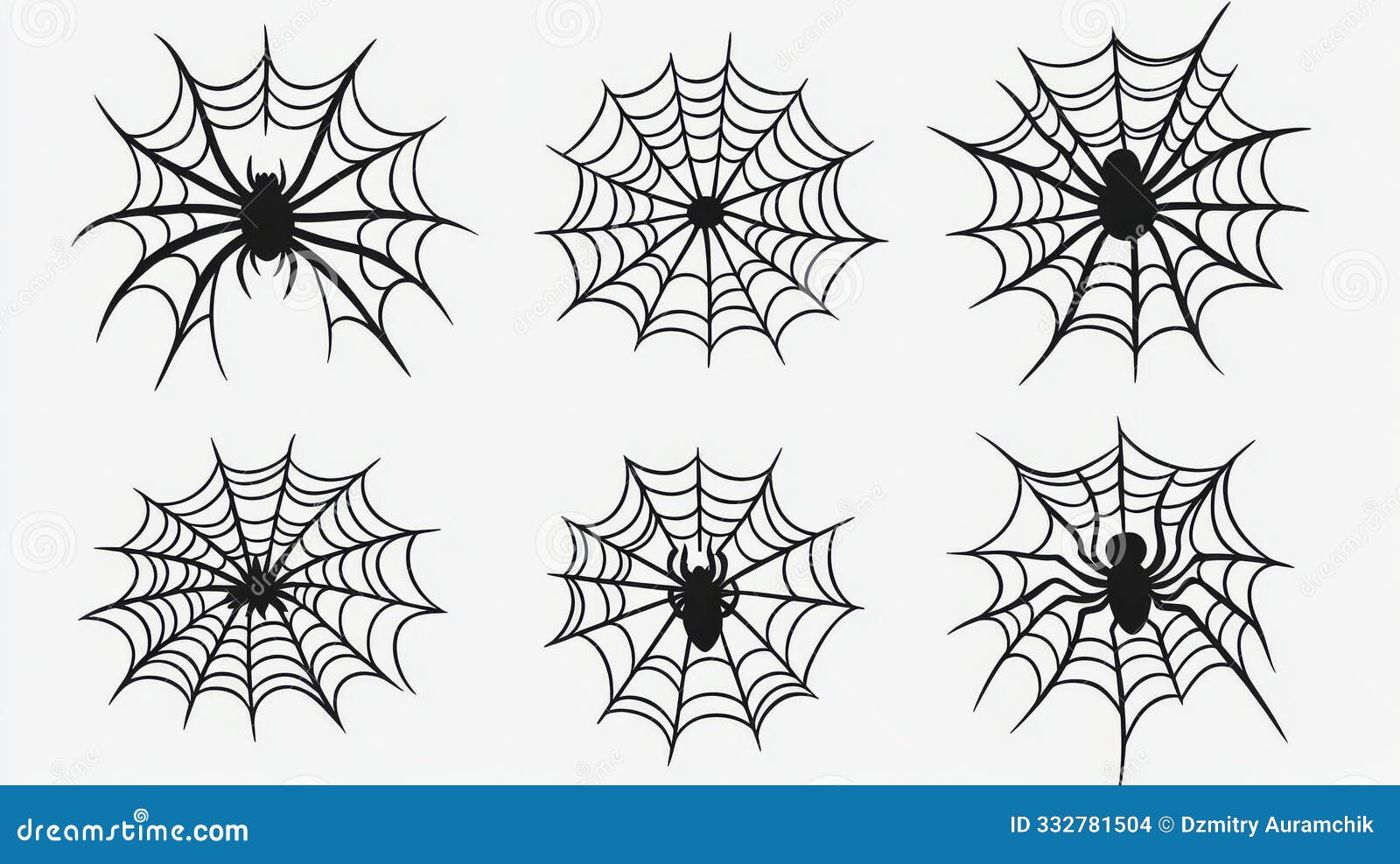 Spider Webs in a Modern Format, Rendered in a Realistic Style Stock ...