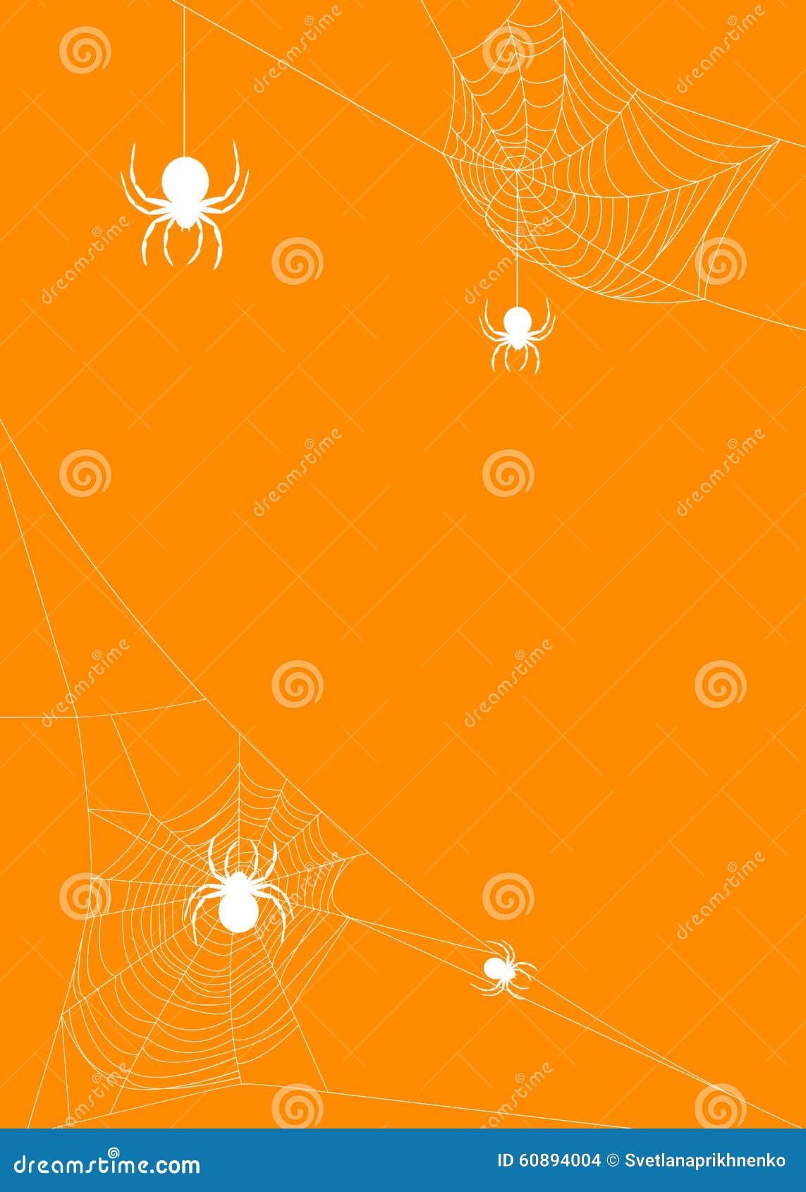 Spider Webs on Orange Background Stock Vector - Illustration of insect ...