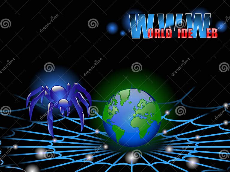 Spider of the World Wide Web Stock Illustration - Illustration of ...