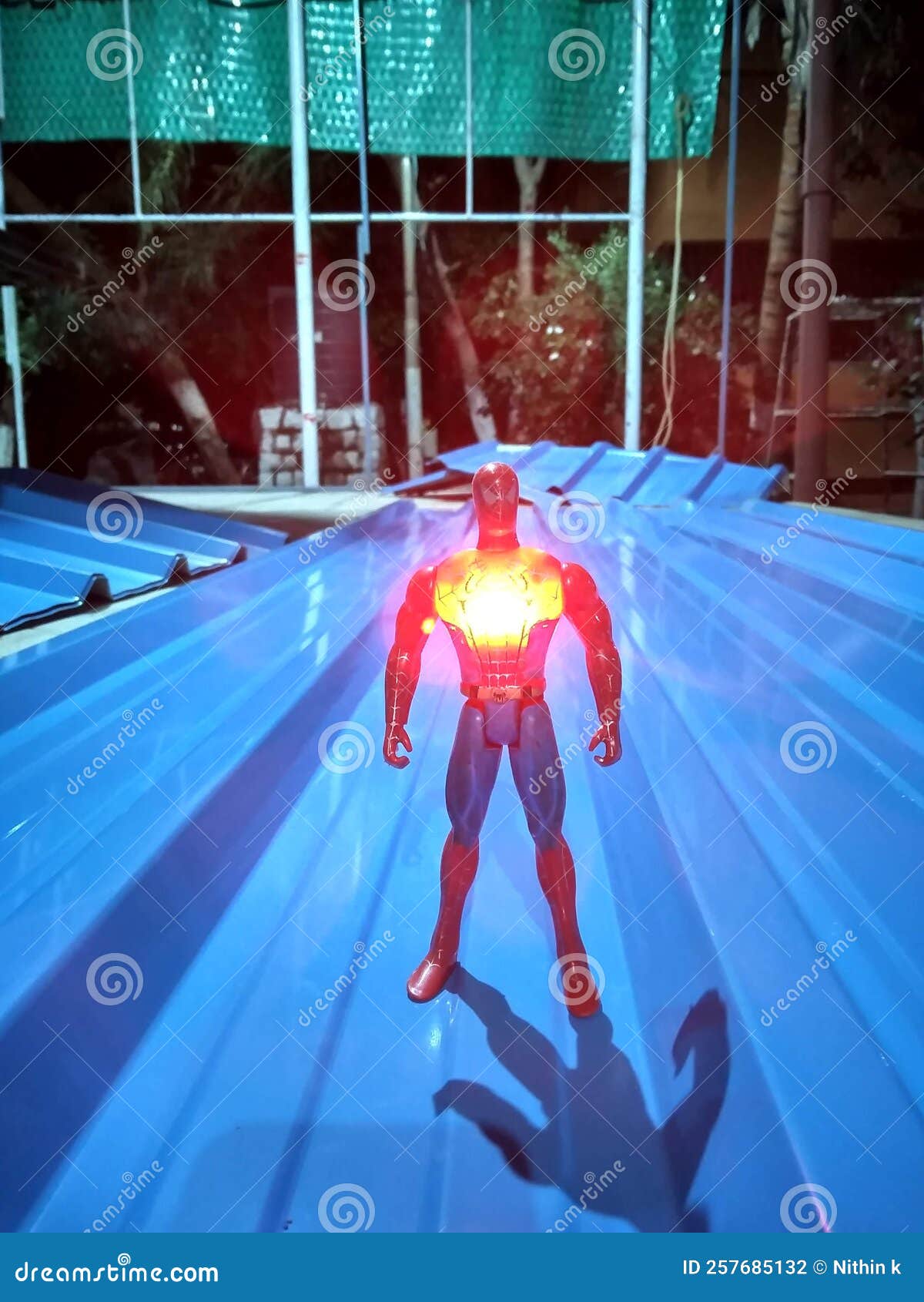 Spiderman Toy, Kids Play. Light, Super Power Spiderman Editorial ...