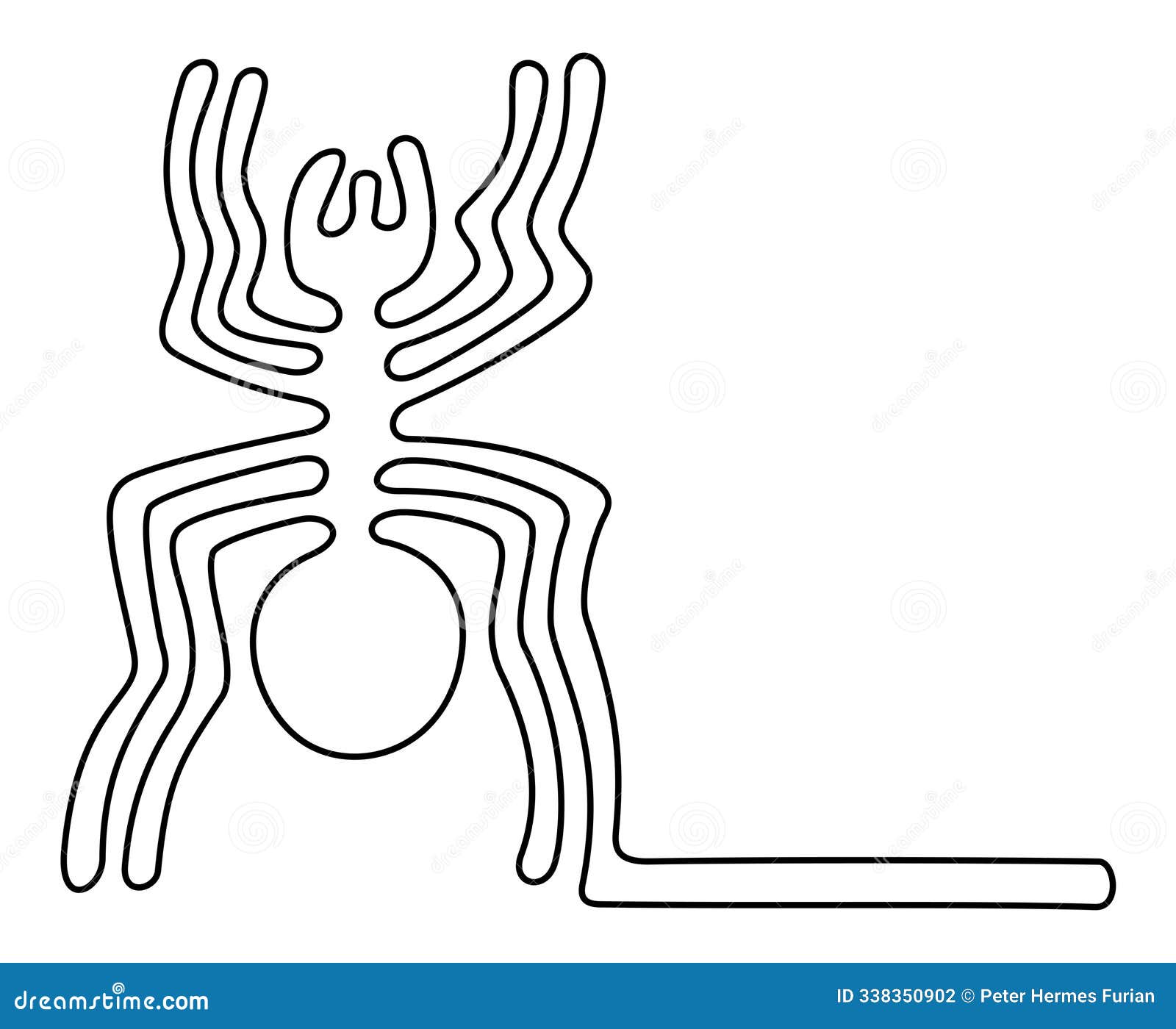 The Spider, Nazca Lines and Geoglyph in the Desert of Southern Peru ...