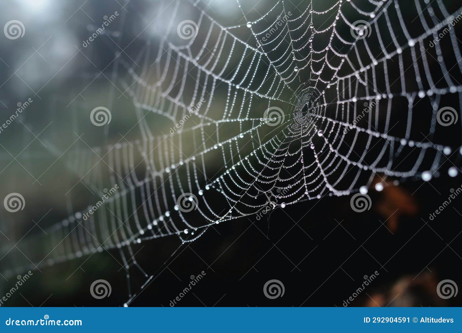 Spiders on a cobweb stock illustration. Illustration of spiders - 292904591
