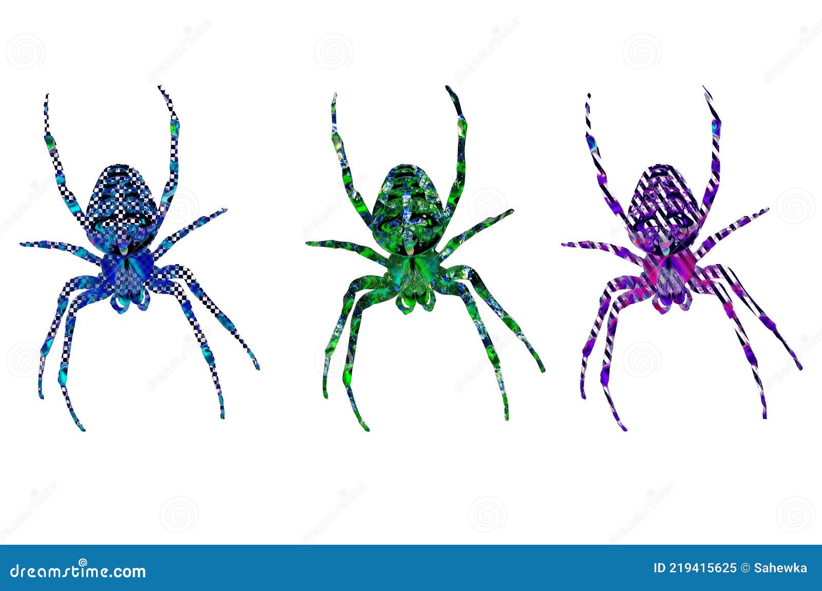 Spiders collections stock illustration. Illustration of animals - 219415625