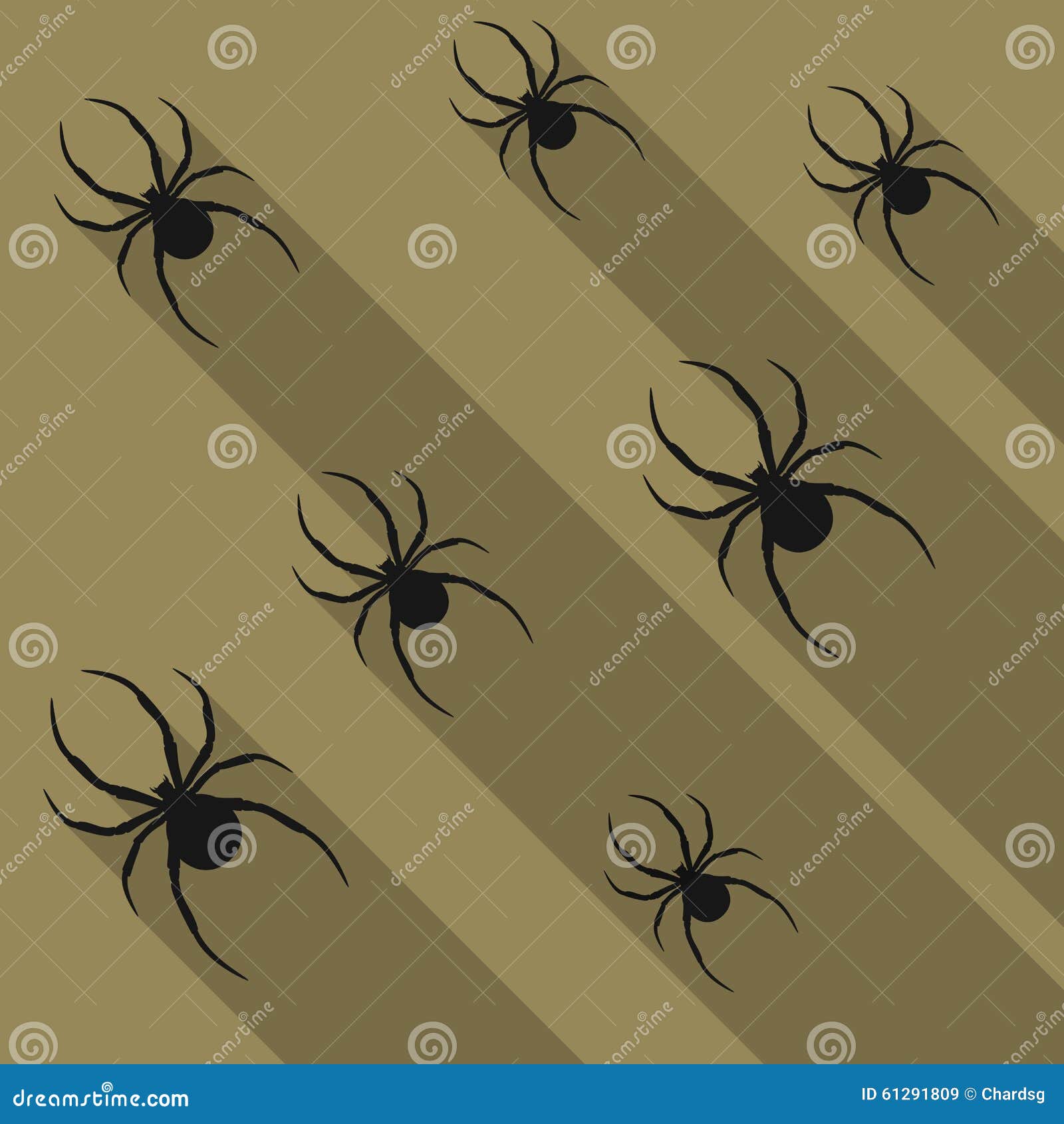 Spiders flat background. stock vector. Illustration of silhouette ...