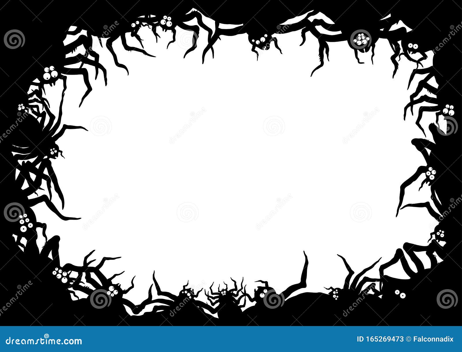 Spiders frame stock vector. Illustration of isolated - 165269473