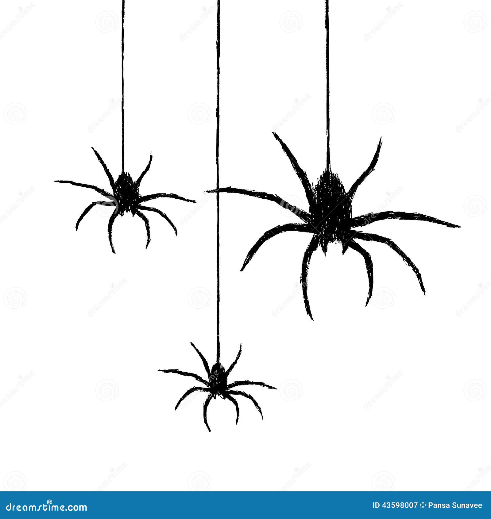 Spiders stock vector. Illustration of crayon, design - 43598007