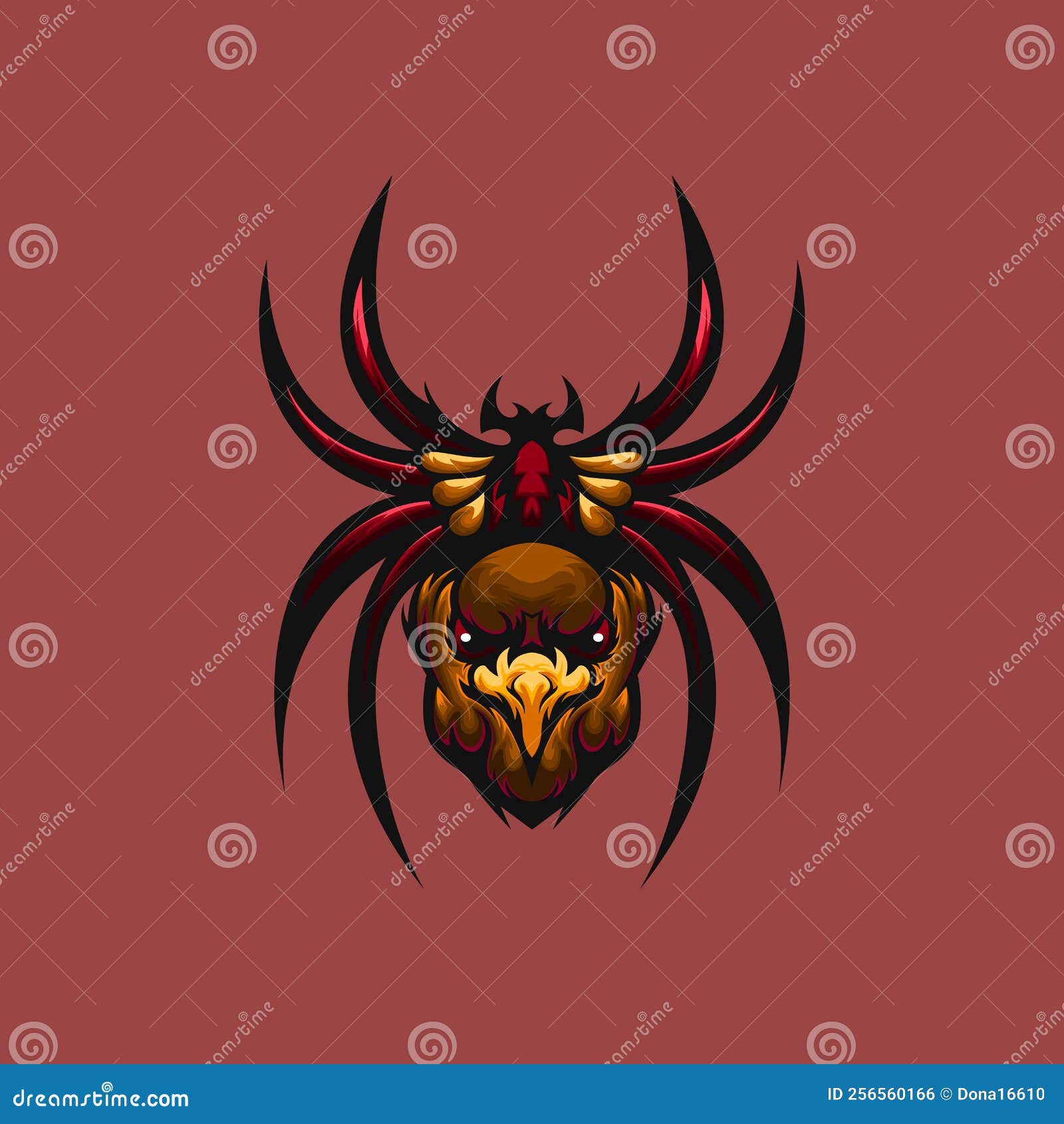 Spiders stock vector. Illustration of logo, freedom - 256560166