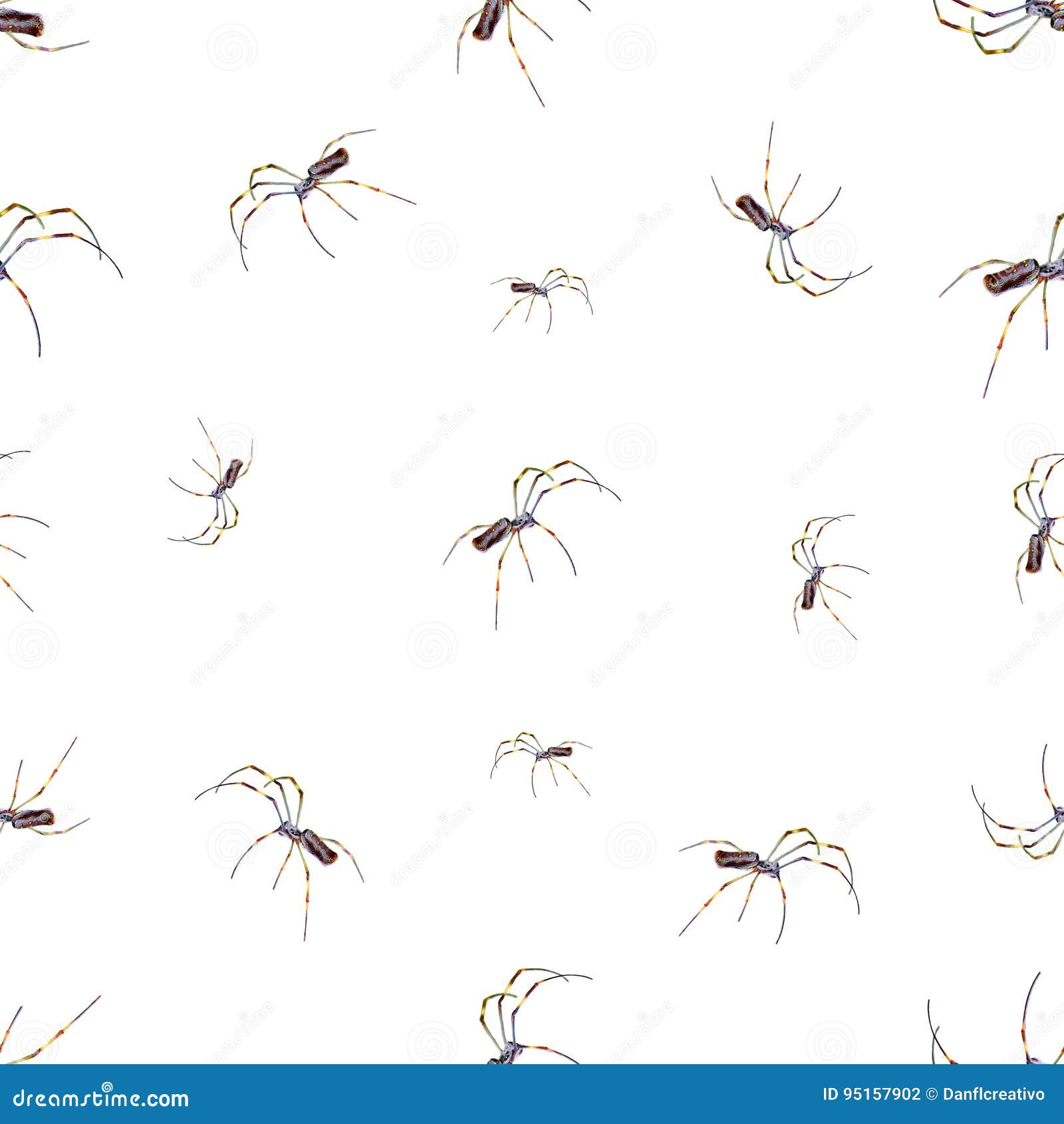 Spiders Motif Seamless Pattern Design Stock Illustration - Illustration ...
