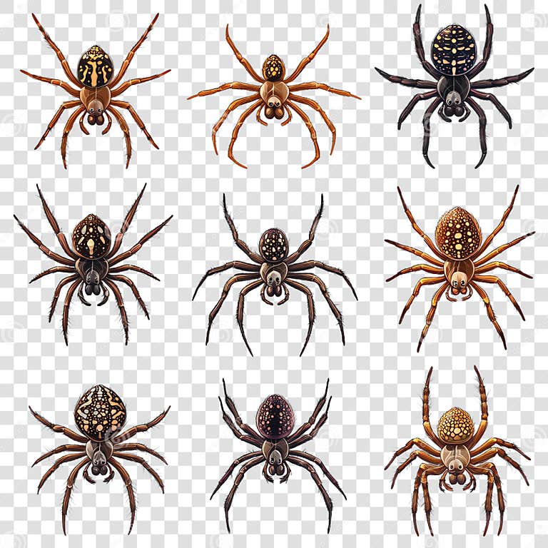Spiders set stock image. Illustration of cartoon, fear - 341490749