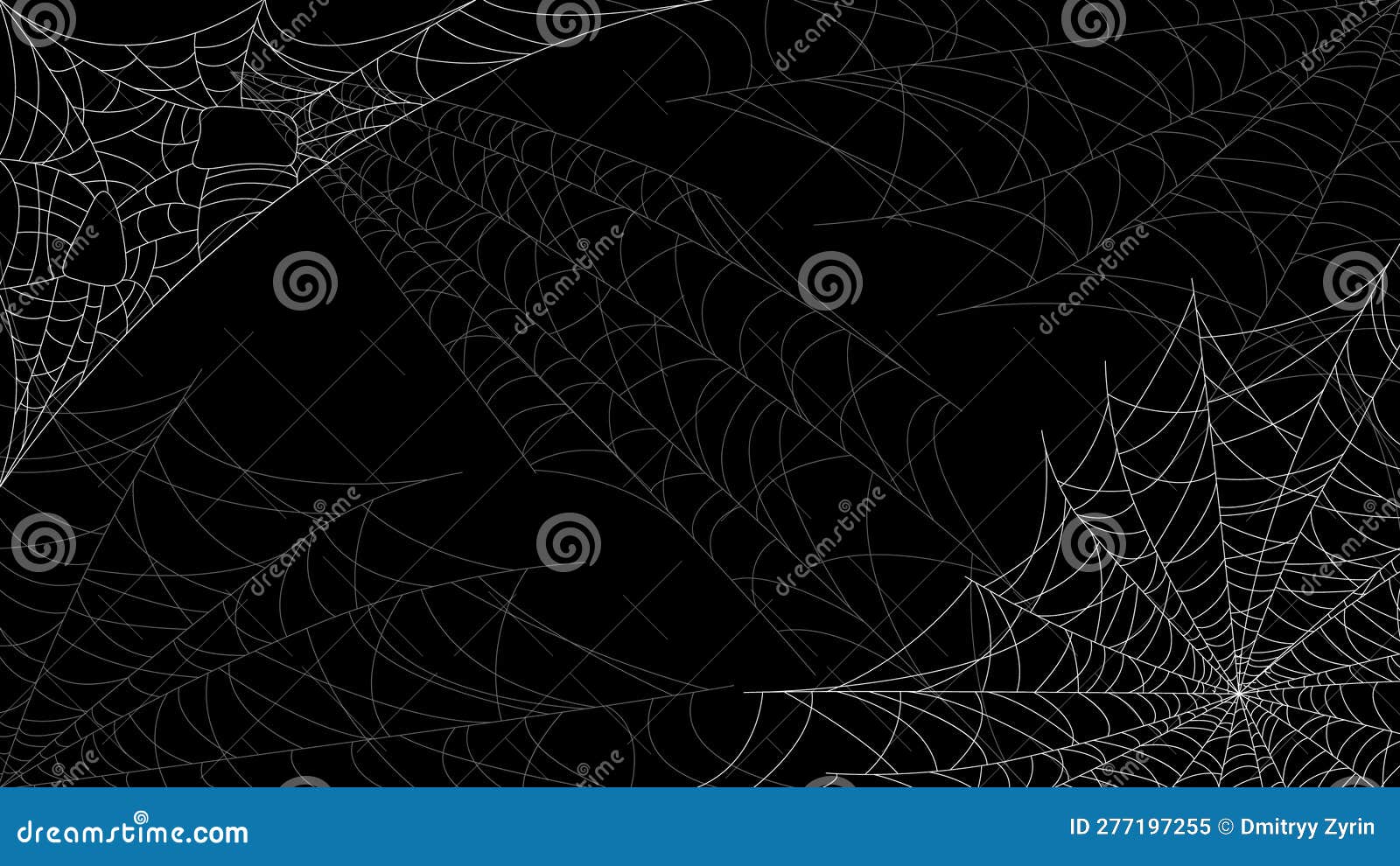 Spiders on Web with Dark Background. Halloween Background Element ...