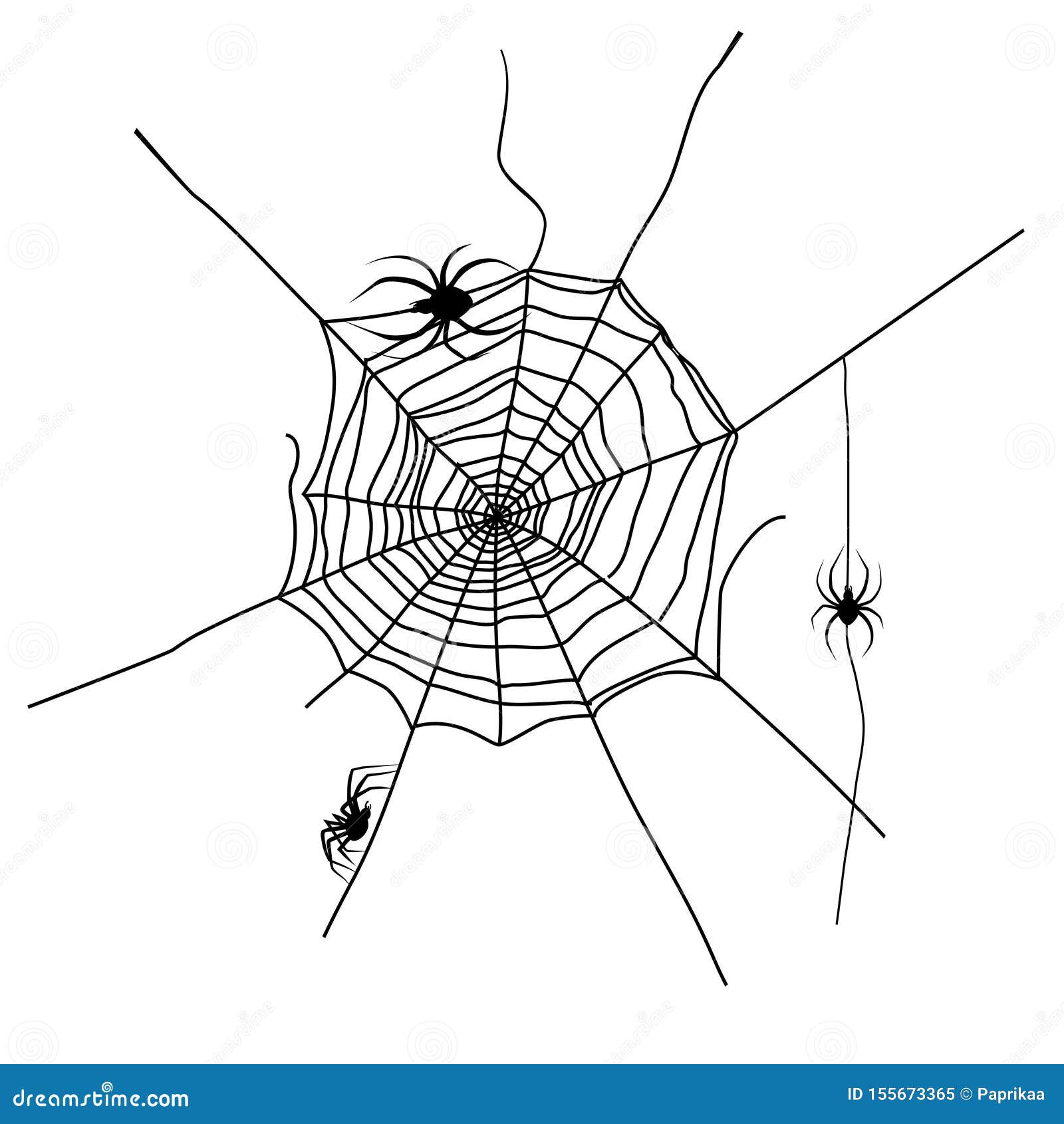 Spiders and web icon stock vector. Illustration of happy - 155673365