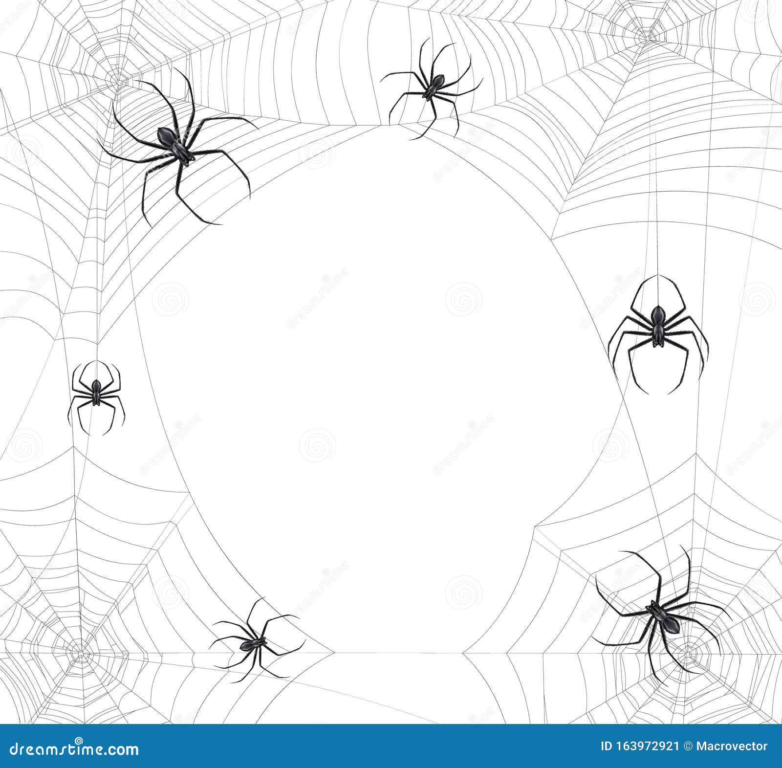 Spiders Web Realistic Background Stock Vector - Illustration of concept ...