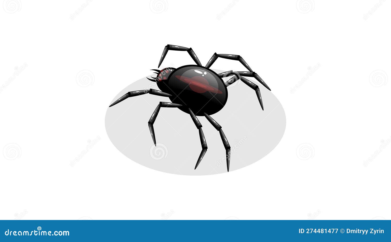 Spiders on Web with White Background. Halloween Background Element ...