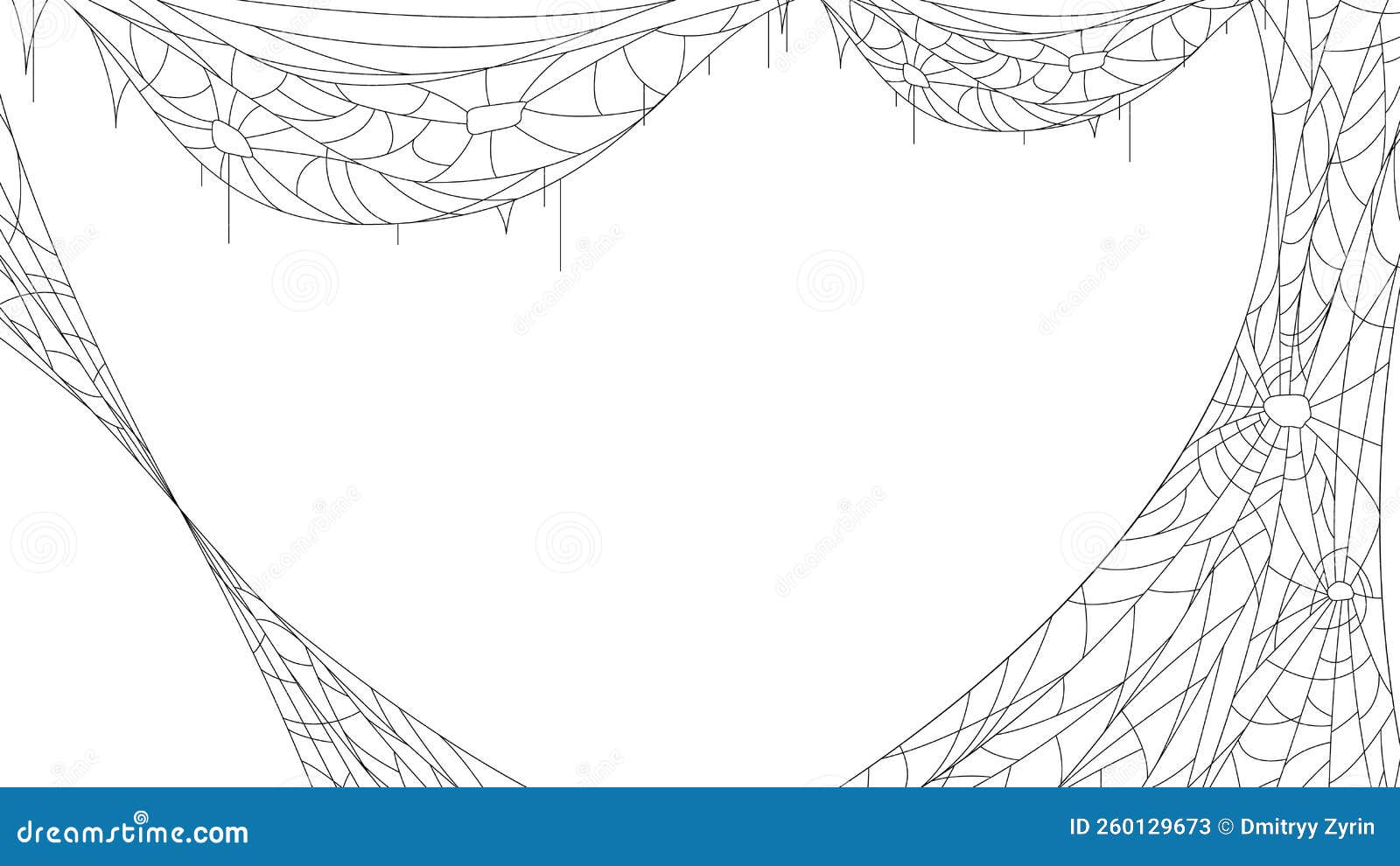 Spiders on Web with White Background. Halloween Background Design ...