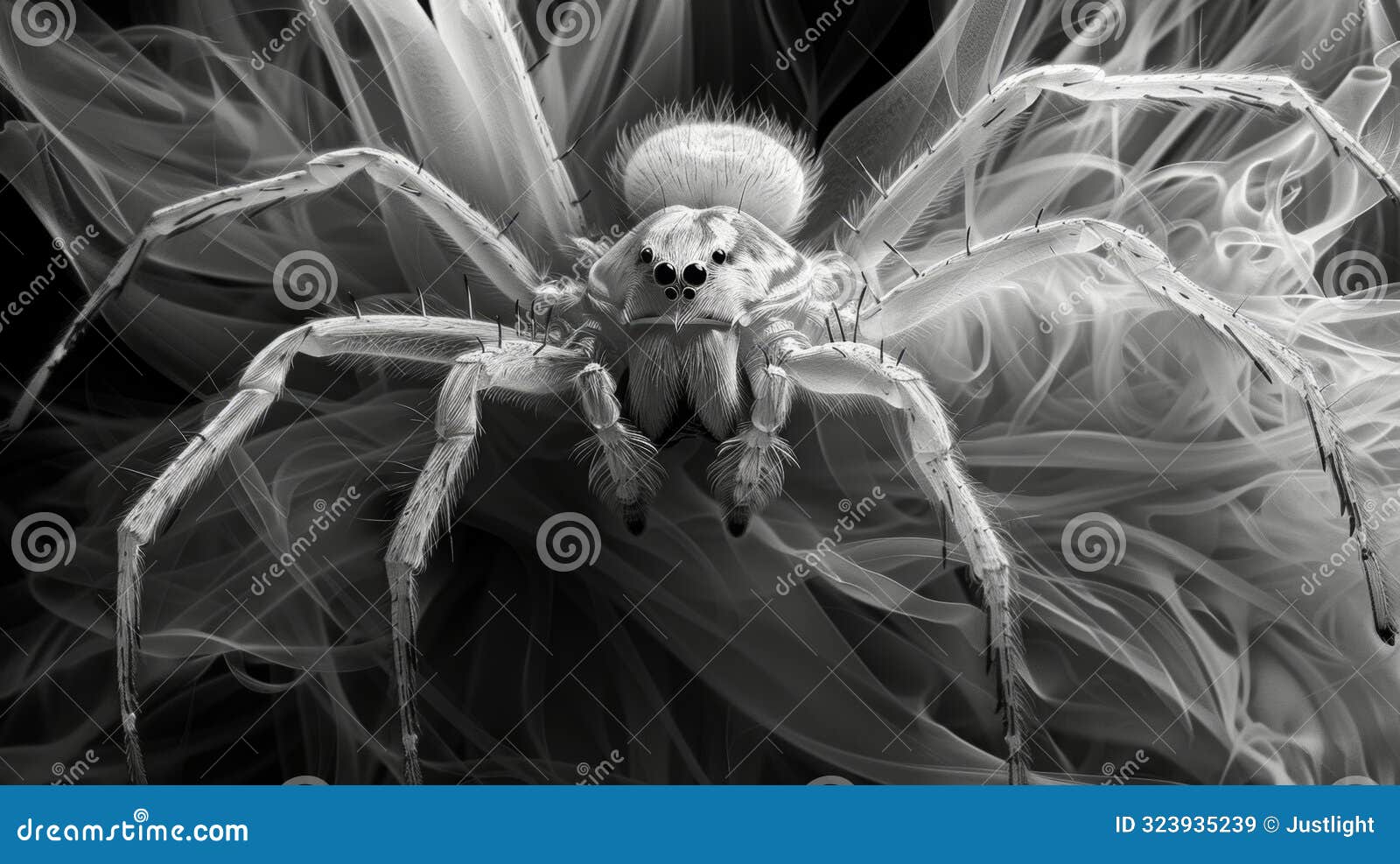 A Spidersart.twork Showcasing Its Masterful Spinning Techniques. Black ...