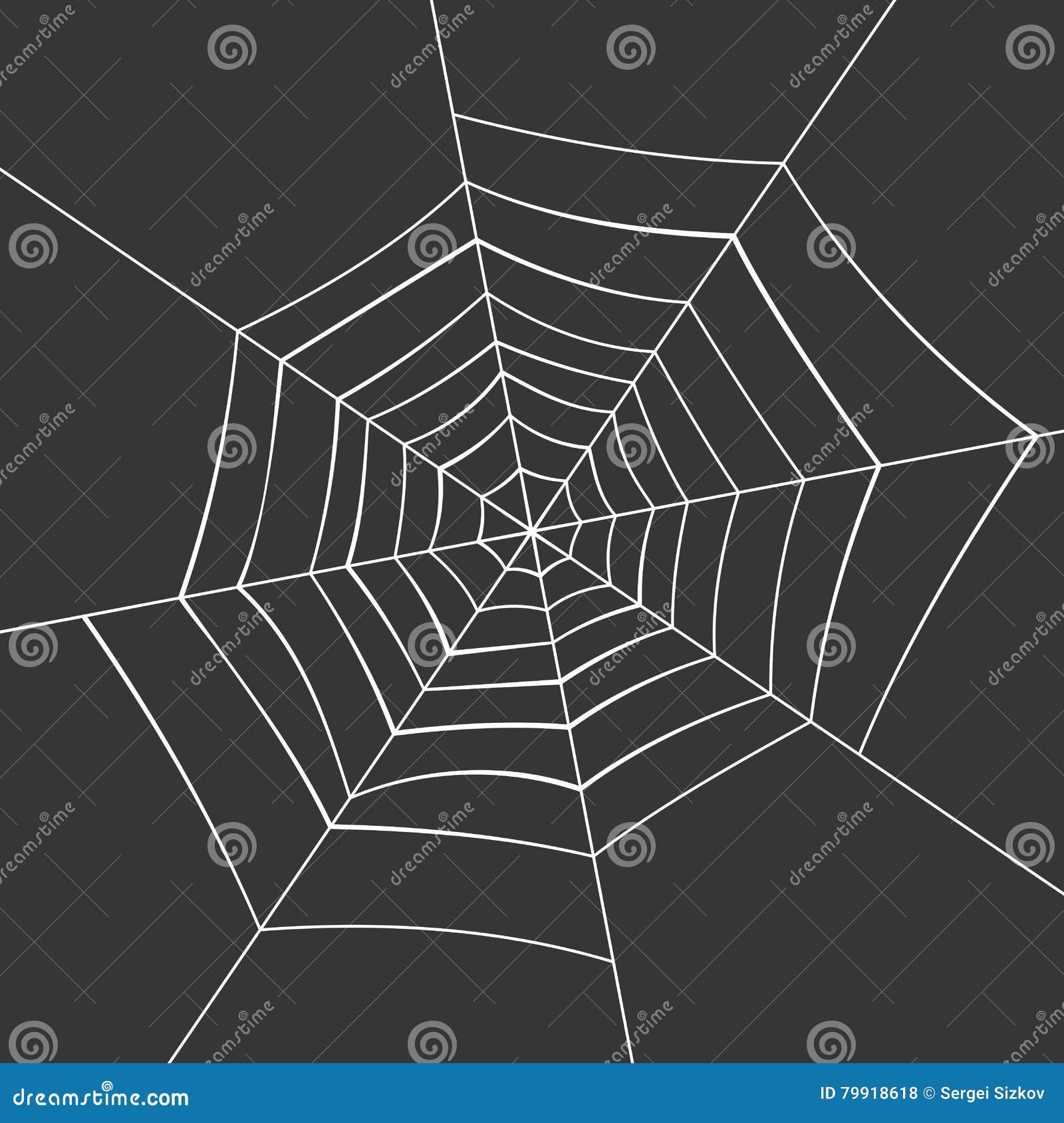 Spiderweb on a Black Background. Vector Stock Vector - Illustration of ...
