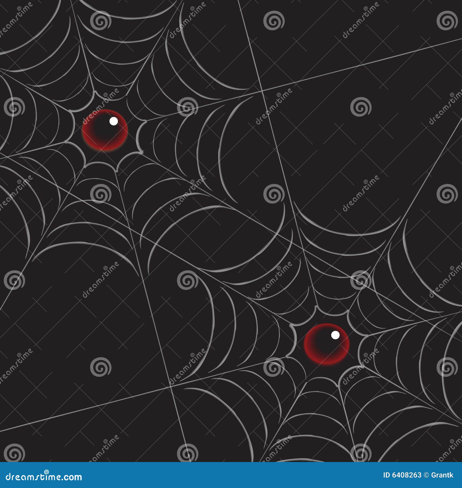 Spiderweb with Eyes on Black Stock Vector - Illustration of invitation ...