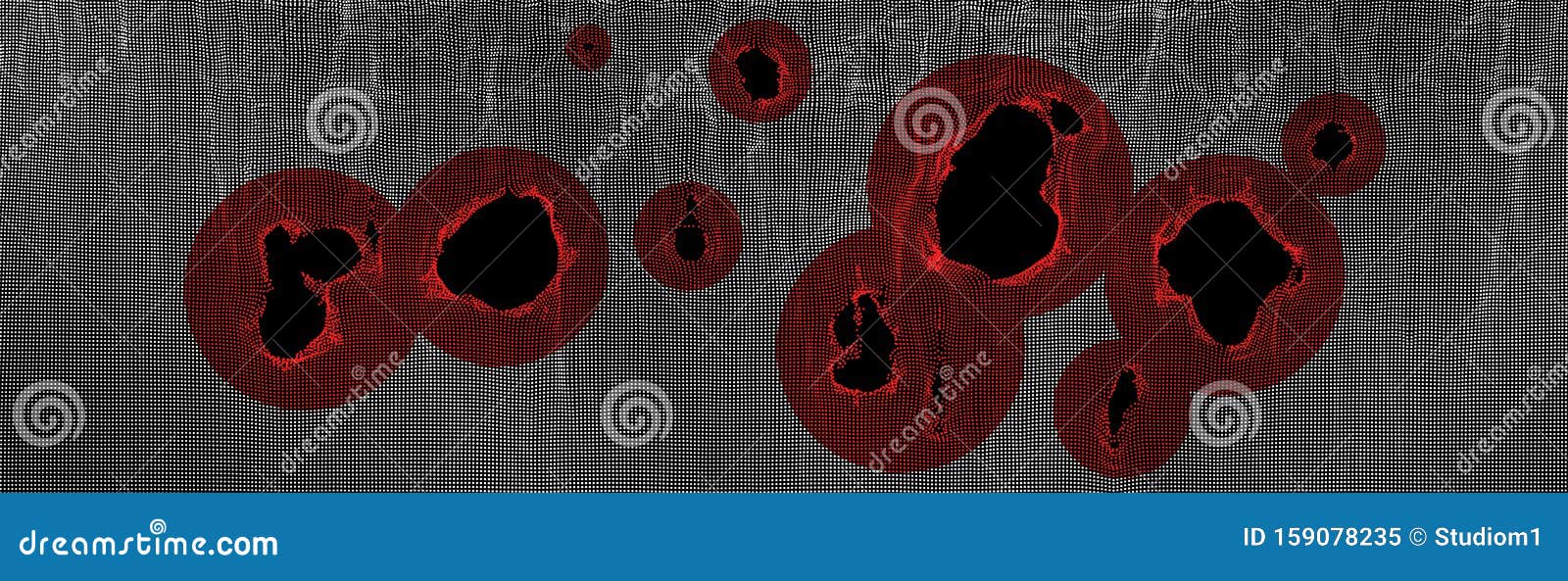 Array With Dynamic Emitted Particles Abstract Dynamic Background