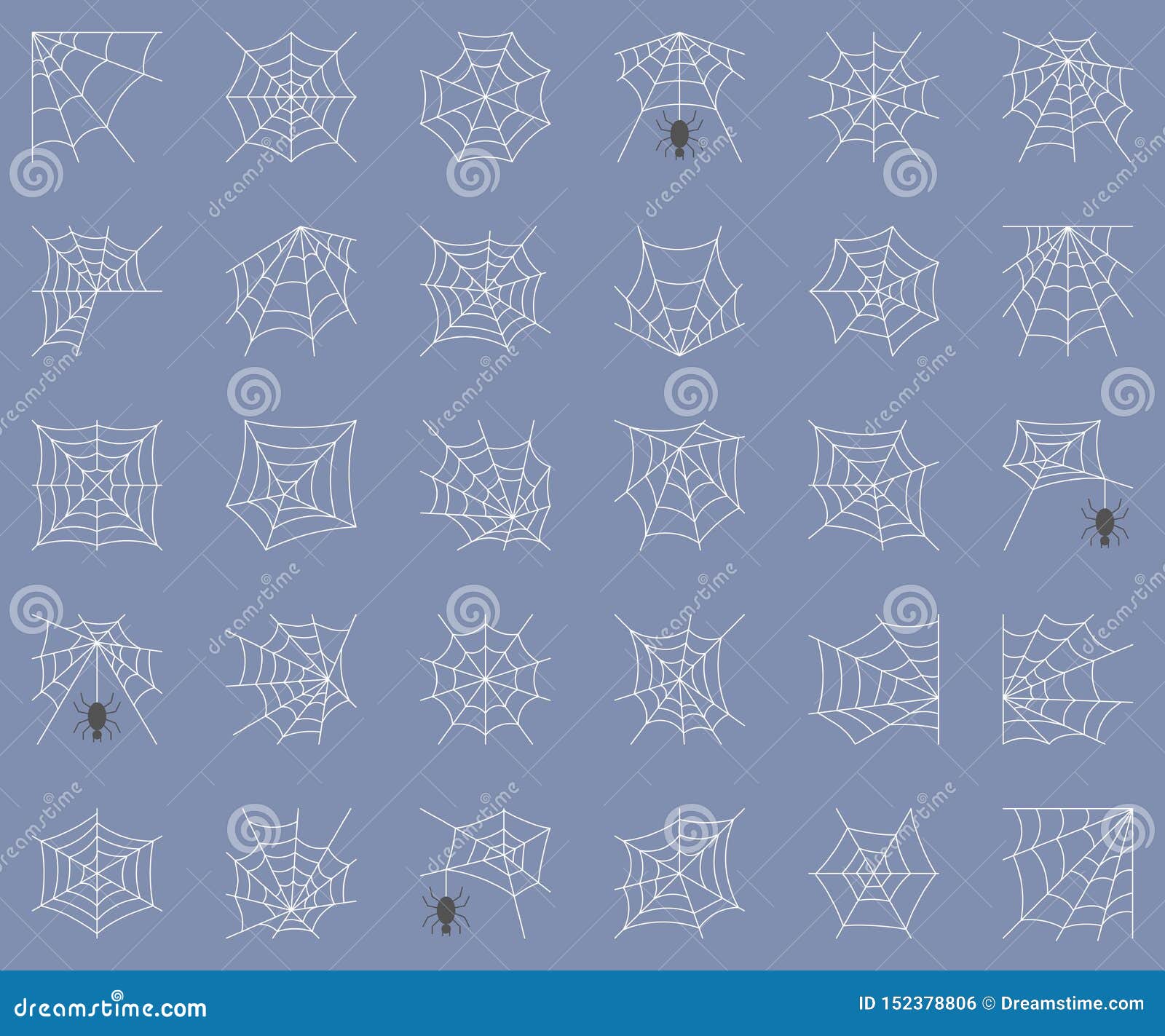 Spiderweb Set, Different Type of Cobweb Vector Stock Vector ...