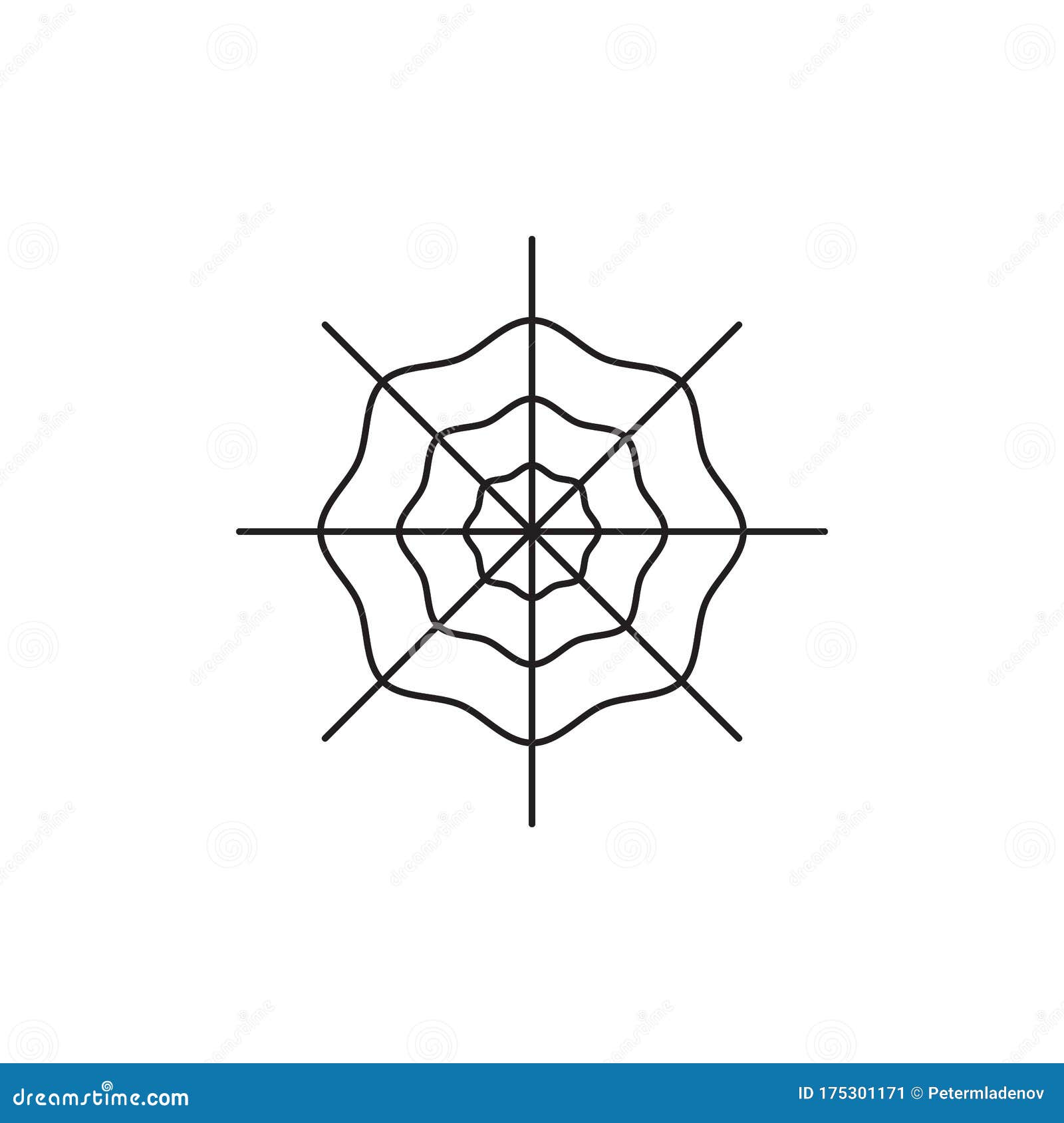 Spiderweb Template Icon. Www, Internet Connection Symbol Stock Vector ...