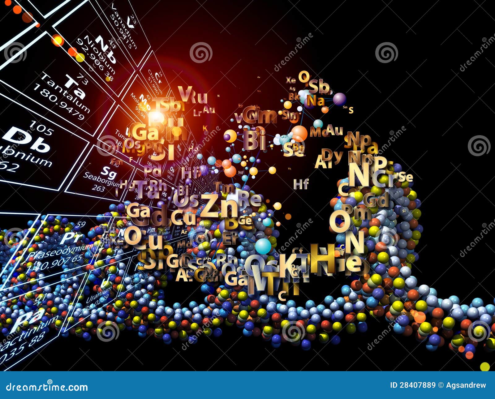 Spiegamento Degli Elementi Chimici Illustrazione di Stock ...