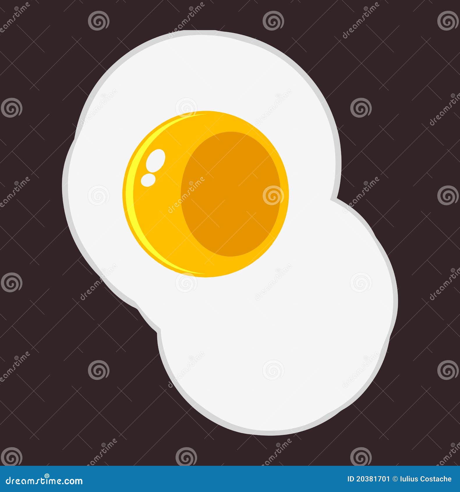 Spiegelei vektor abbildung. Illustration von mittagessen - 20381701