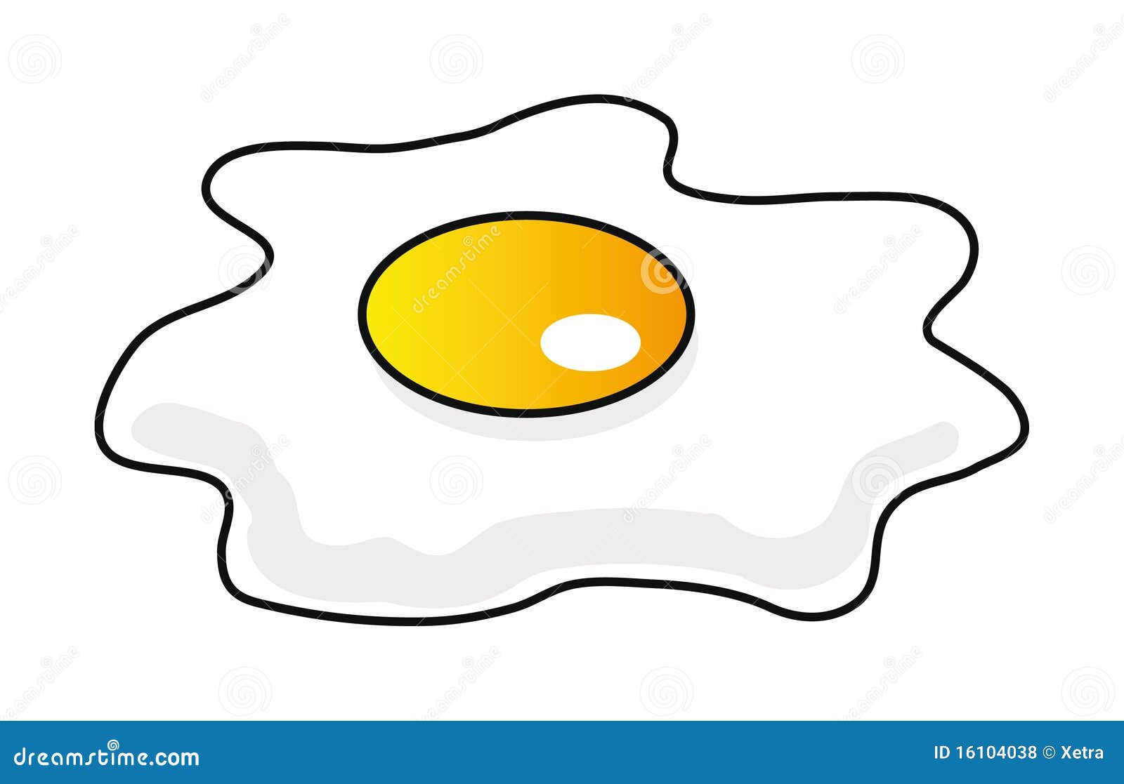 Spiegelei der Karikatur vektor abbildung. Illustration von frühstück ...