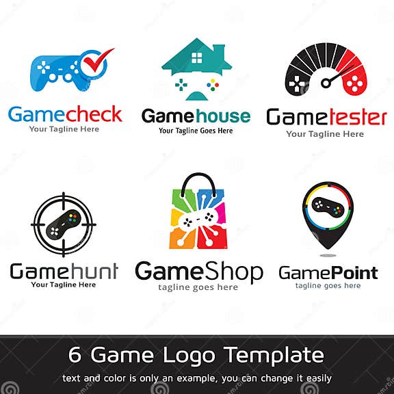 Spiel Logo Template Design Vector Vektor Abbildung - Illustration von ...