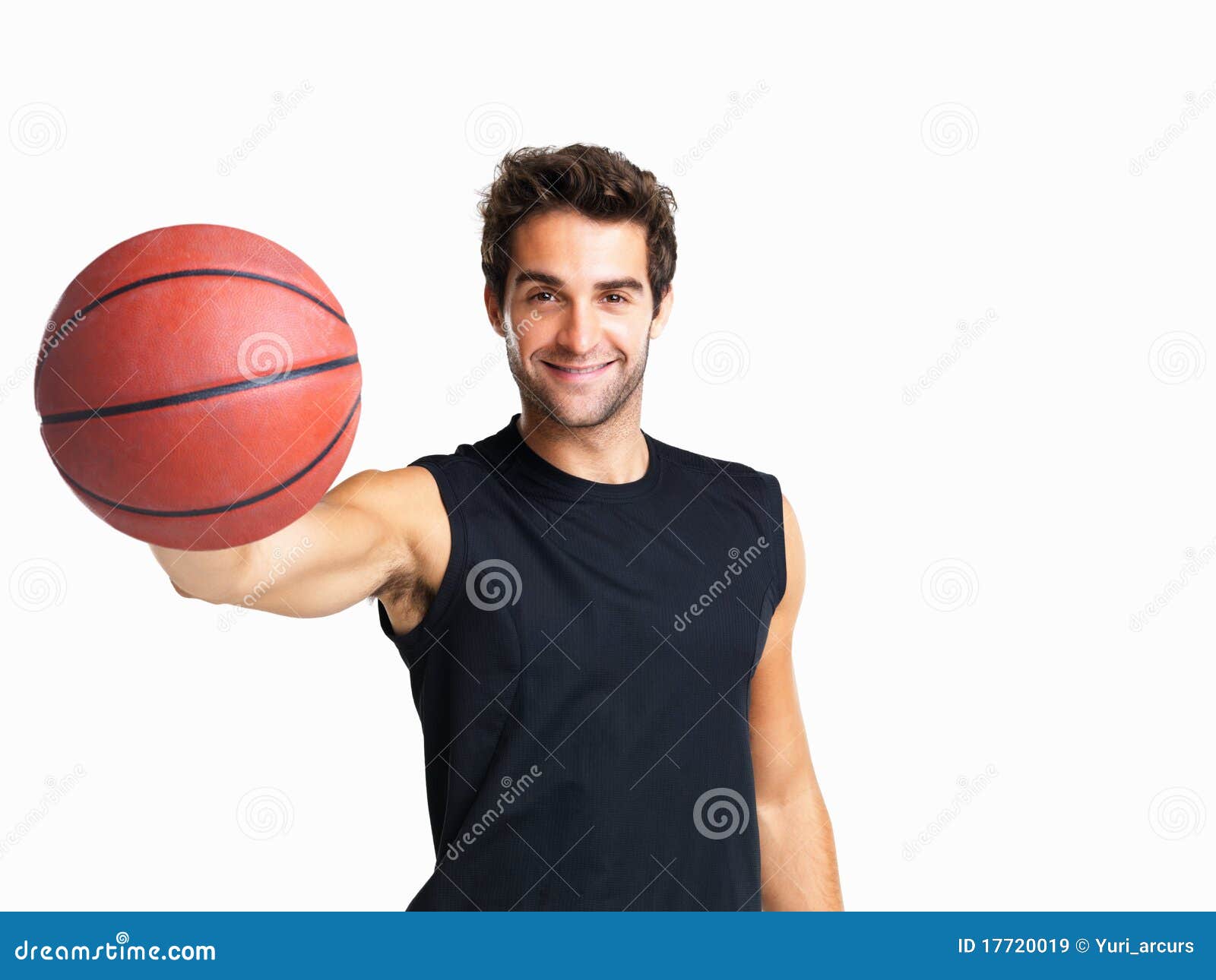Spieler, Der Einen Basketball Palming Ist Stockbild - Bild von frisch ...