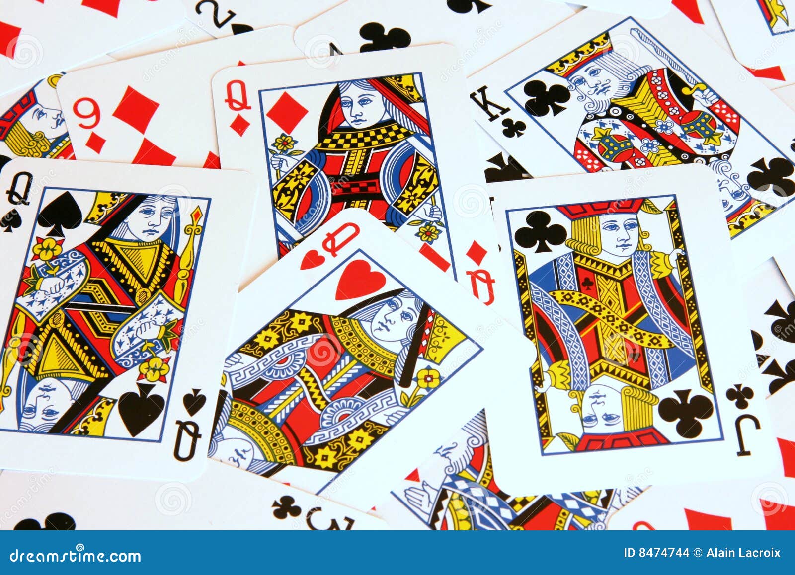 Spielkarten stockfoto. Bild von bunt, unterhalten, vermögen - 8474744