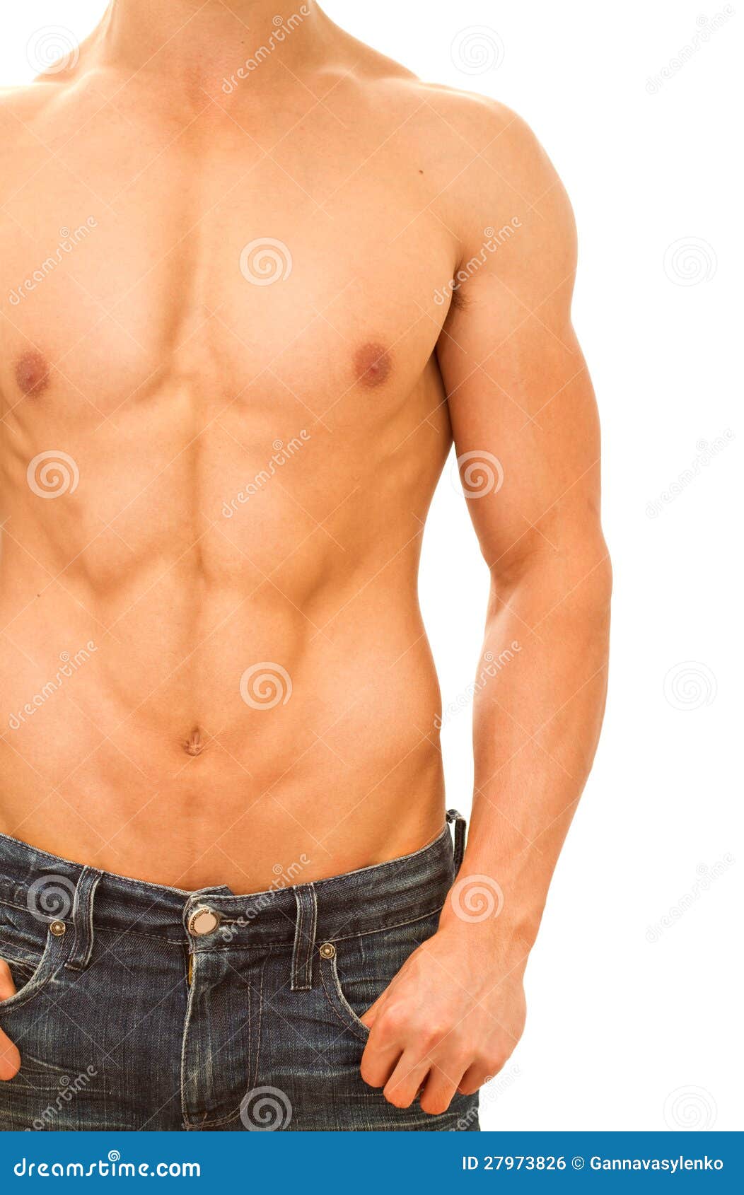 Spier En Gelooid Mannelijk Torso. Stock Foto - Image of bodybuilder ...