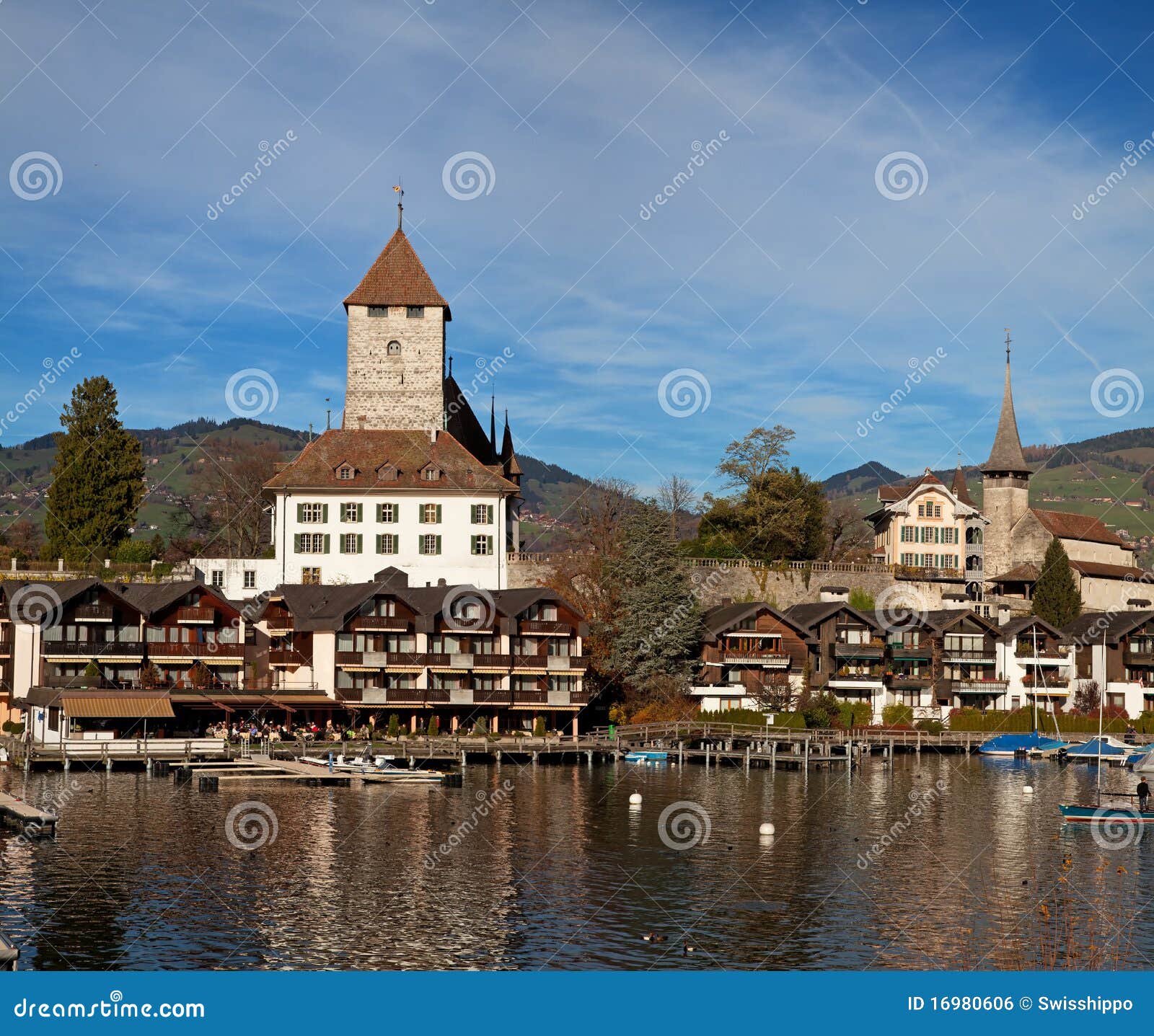 Spiez castle stock photo. Image of european, aged, fortification - 16980606