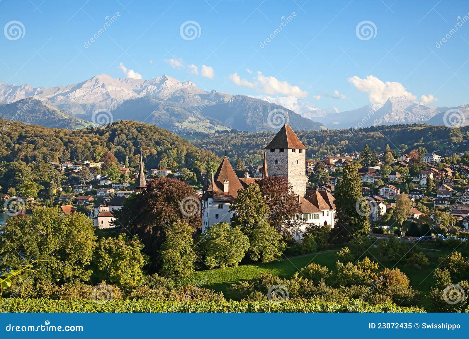 Spiez castle stock image. Image of aged, history, fortress - 23072435