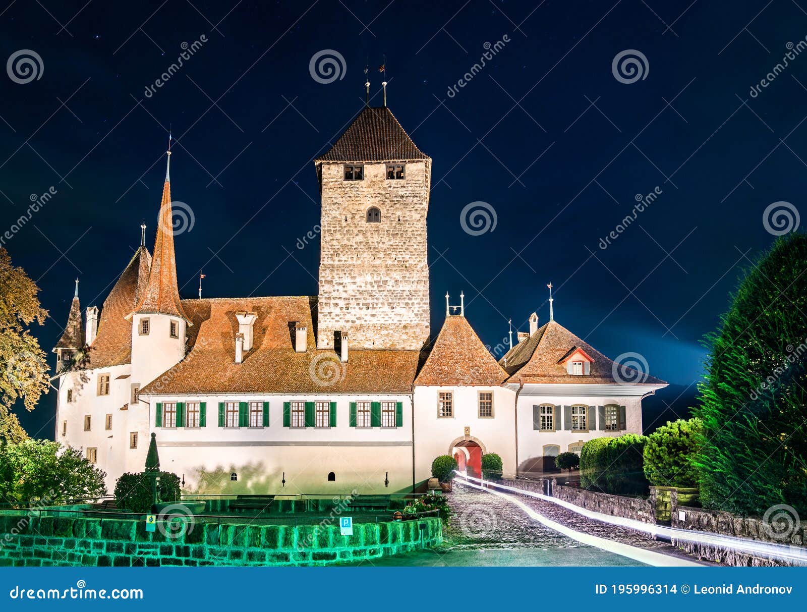 Spiez Castle in Switzerland Stock Photo - Image of attraction, epic ...
