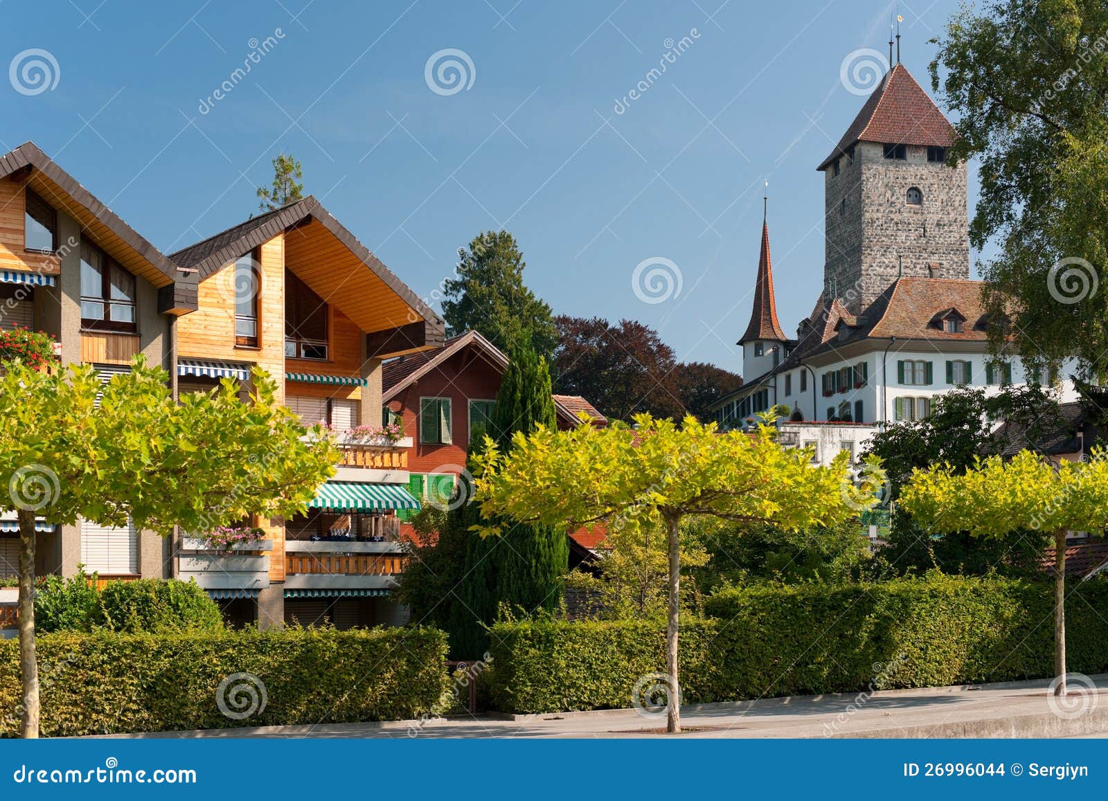 Spiez, Switzerland stock photo. Image of europe, spitz - 26996044