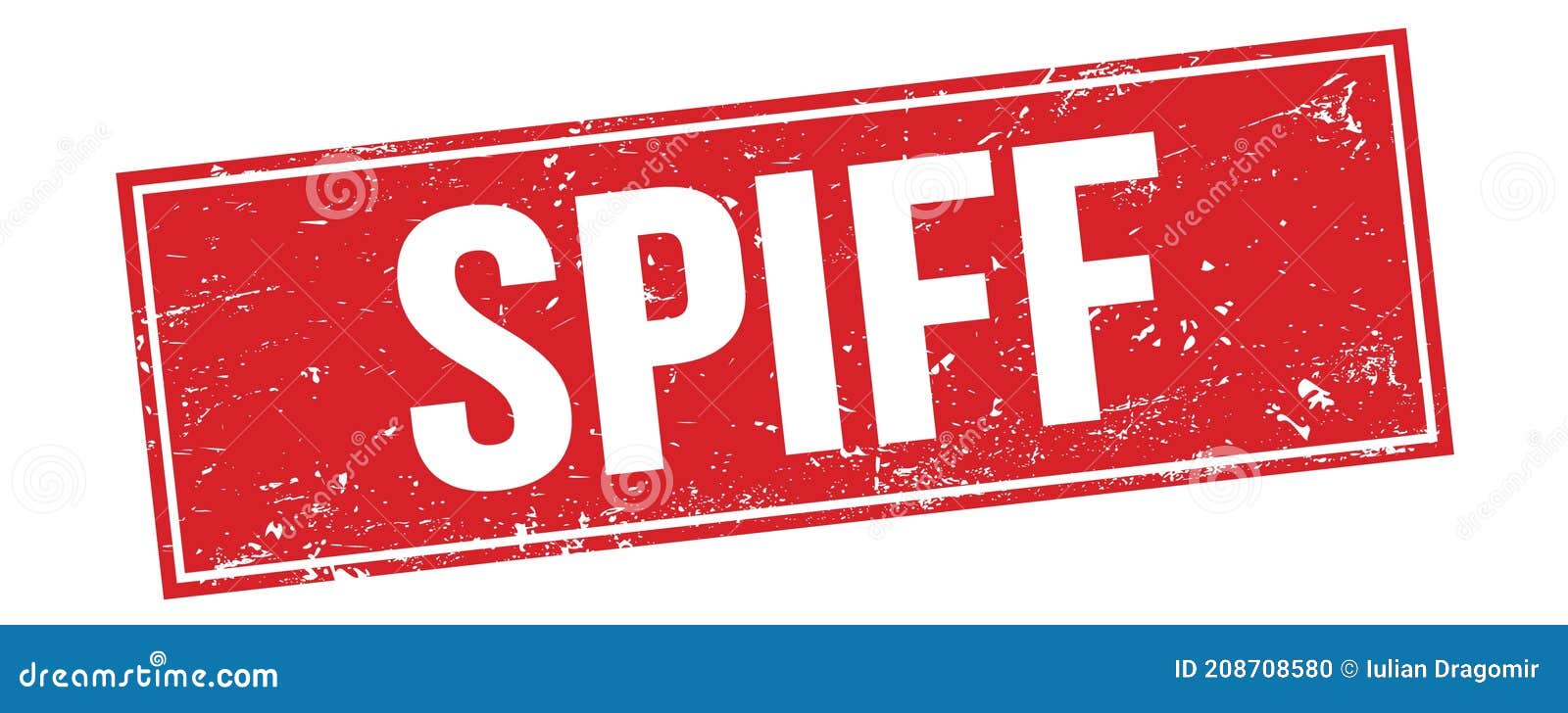 SPIFF Text on Red Grungy Rectangle Stamp Stock Illustration ...